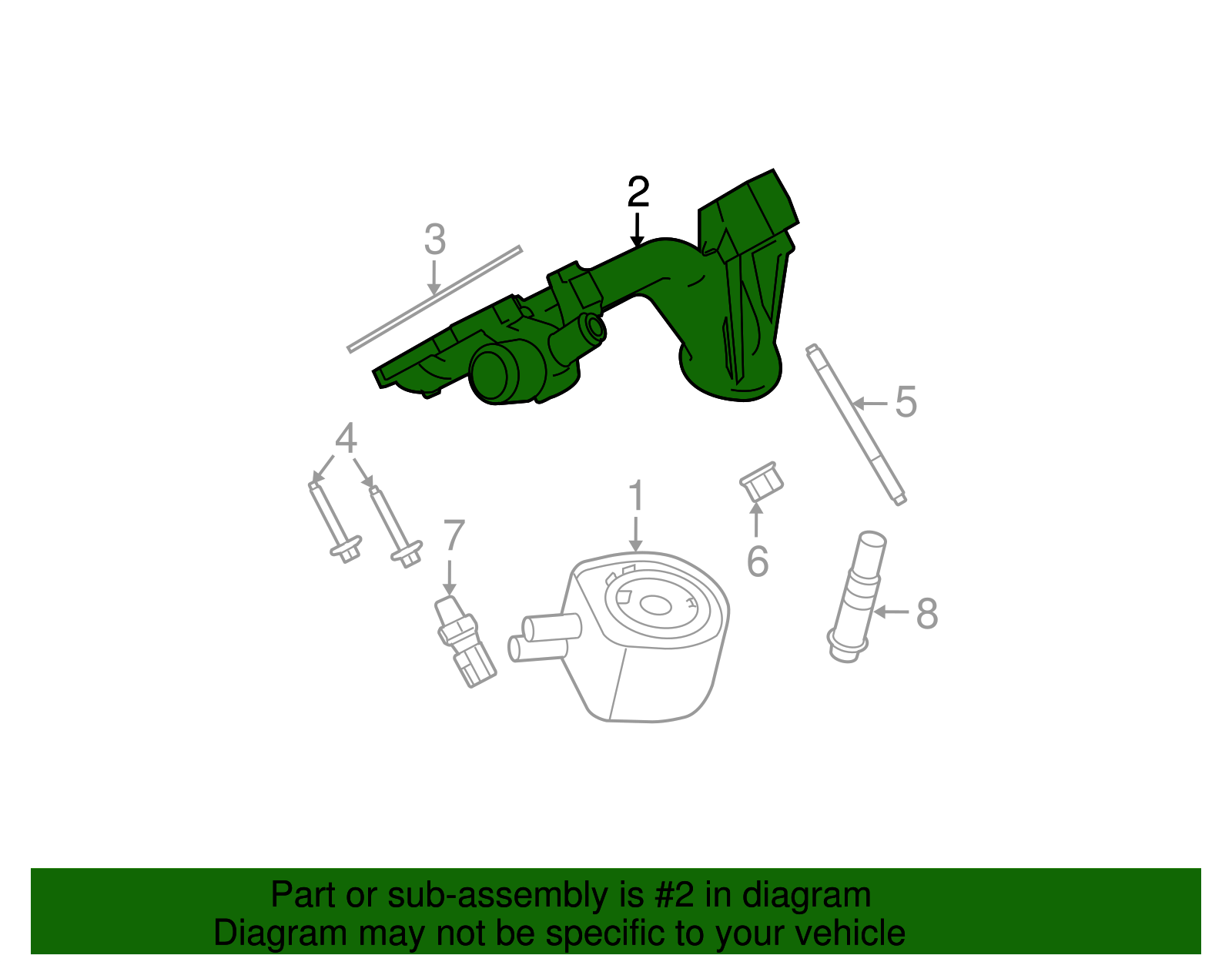 2008-2010 Ford | Engine Oil Cooler Adapter | 7C3Z-6881-H | Walls' Ford ...