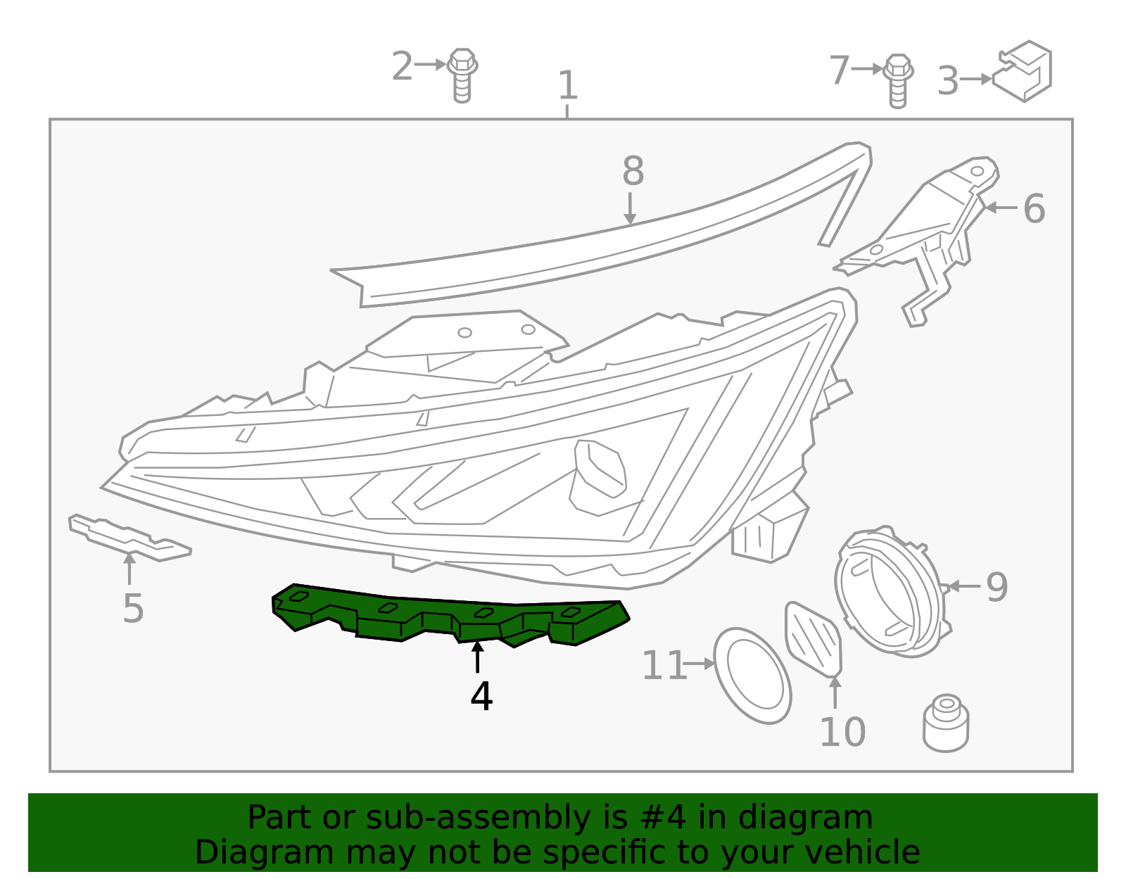 Headlamp Assembly Lower Bracket 92151-F2500 | OEM Parts Online