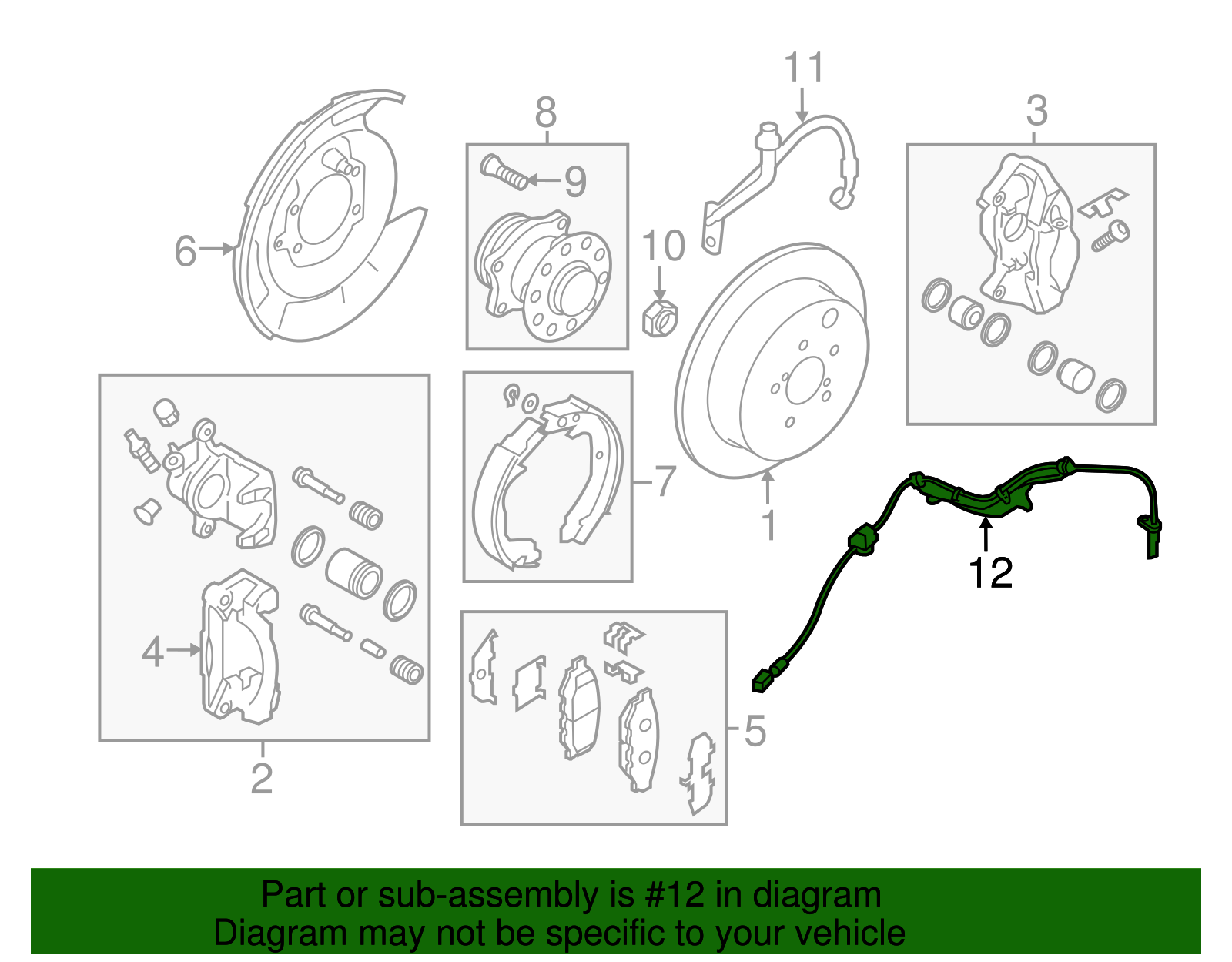 2008-2014 Subaru Impreza Rear Speed Sensor 27540FG030 | Buy Subaru Parts