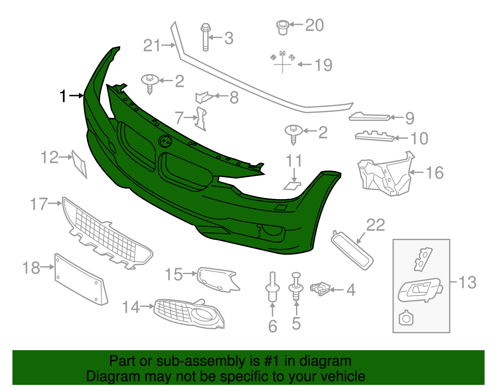 51118061929 - 2014-2020 BMW Bumper Cover (51-11-8-061-929) | BMW of ...