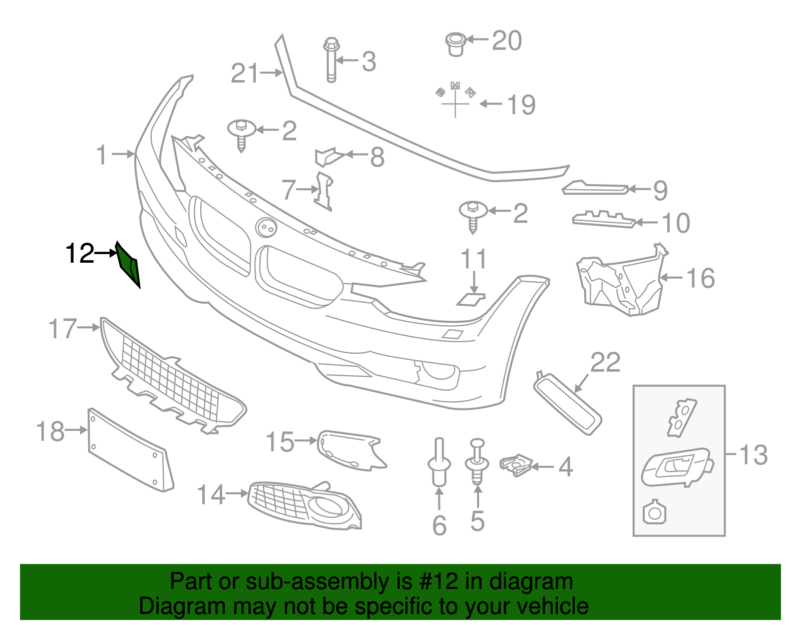 51118061005 - 2014-2020 BMW Tow Eye Cap (51-11-8-061-005) | BMW of ...