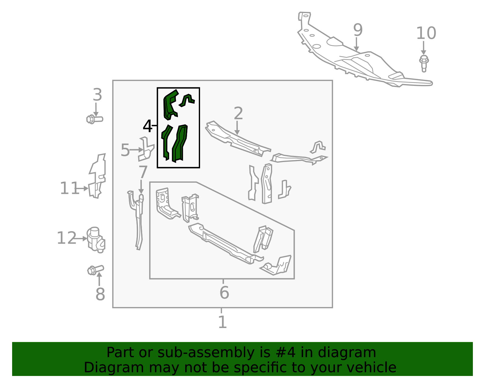 53203-06170 - High-Quality Radiator Support Panel for 2012-2014 Toyota ...