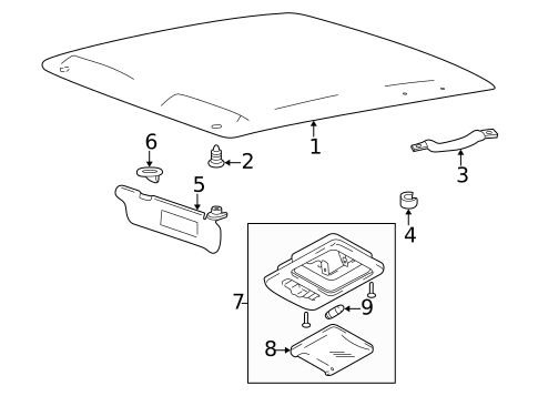 Interior Trim - Roof for 2002 Hyundai Accent | QuirkParts
