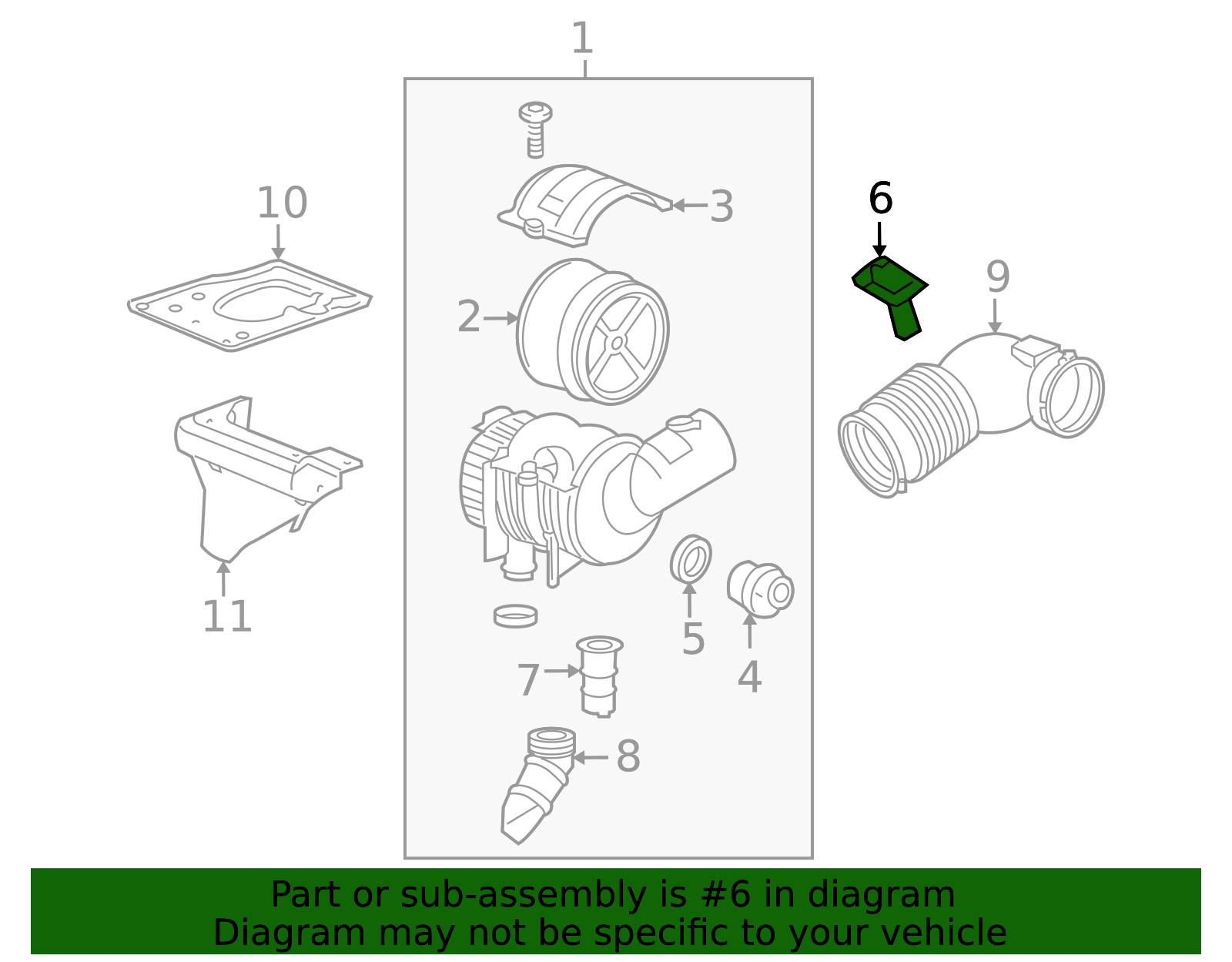 2007-2010 GM Mass Airflow Sensor with Intake Air Temperature Sensor ...
