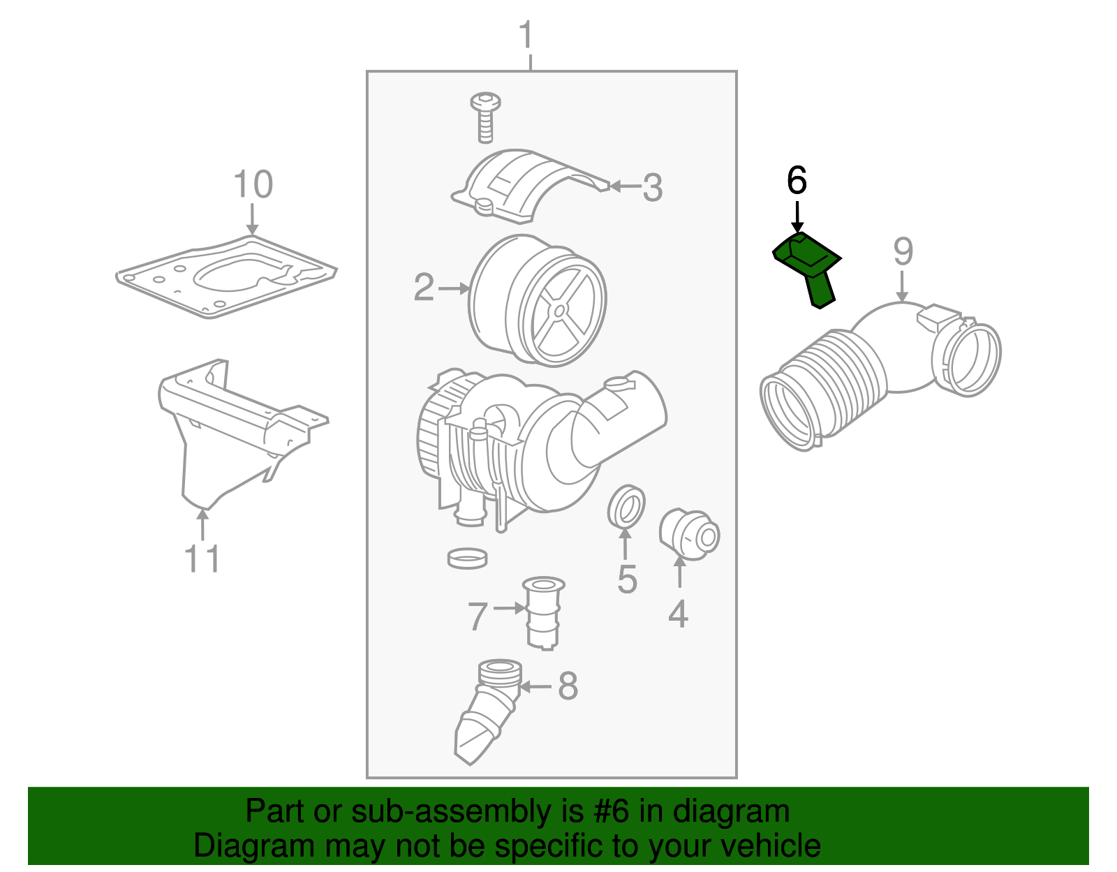 2007-2010 GM Mass Airflow Sensor with Intake Air Temperature Sensor ...