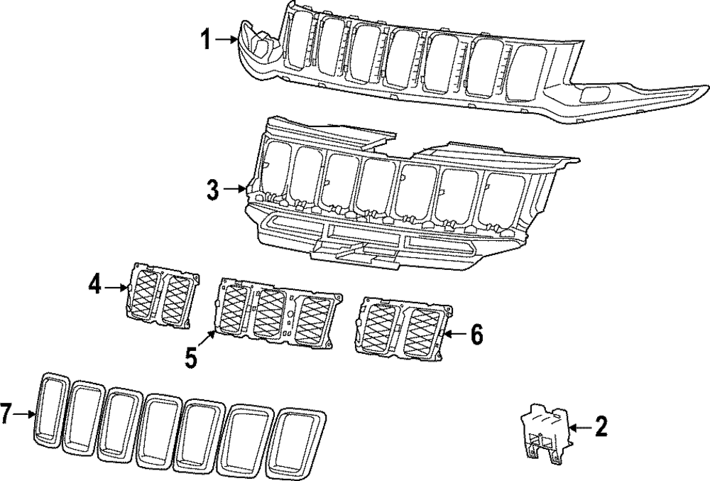 2017-2021 Jeep Grand Cherokee Grille 6JV48DX8AB | Mopar Parts Canada