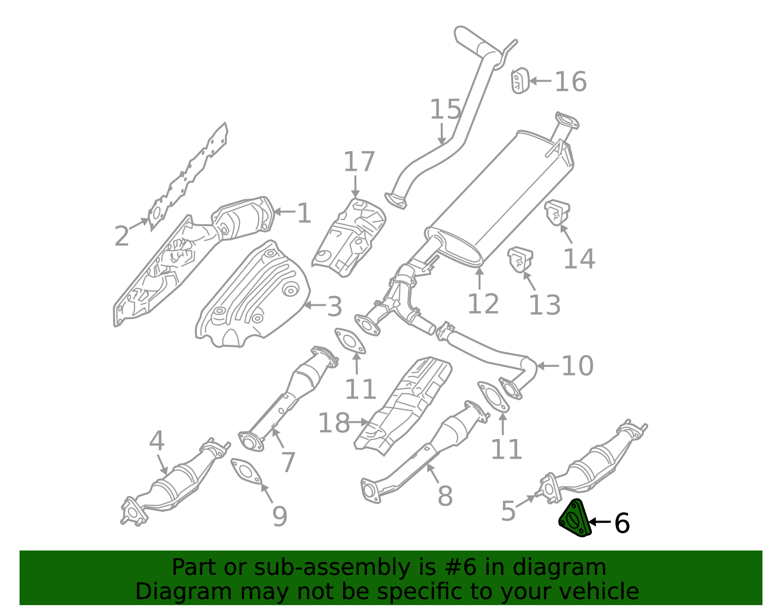 20691-30P0A - Exhaust Pipe To Manifold Gasket | Official Nissan Parts Store