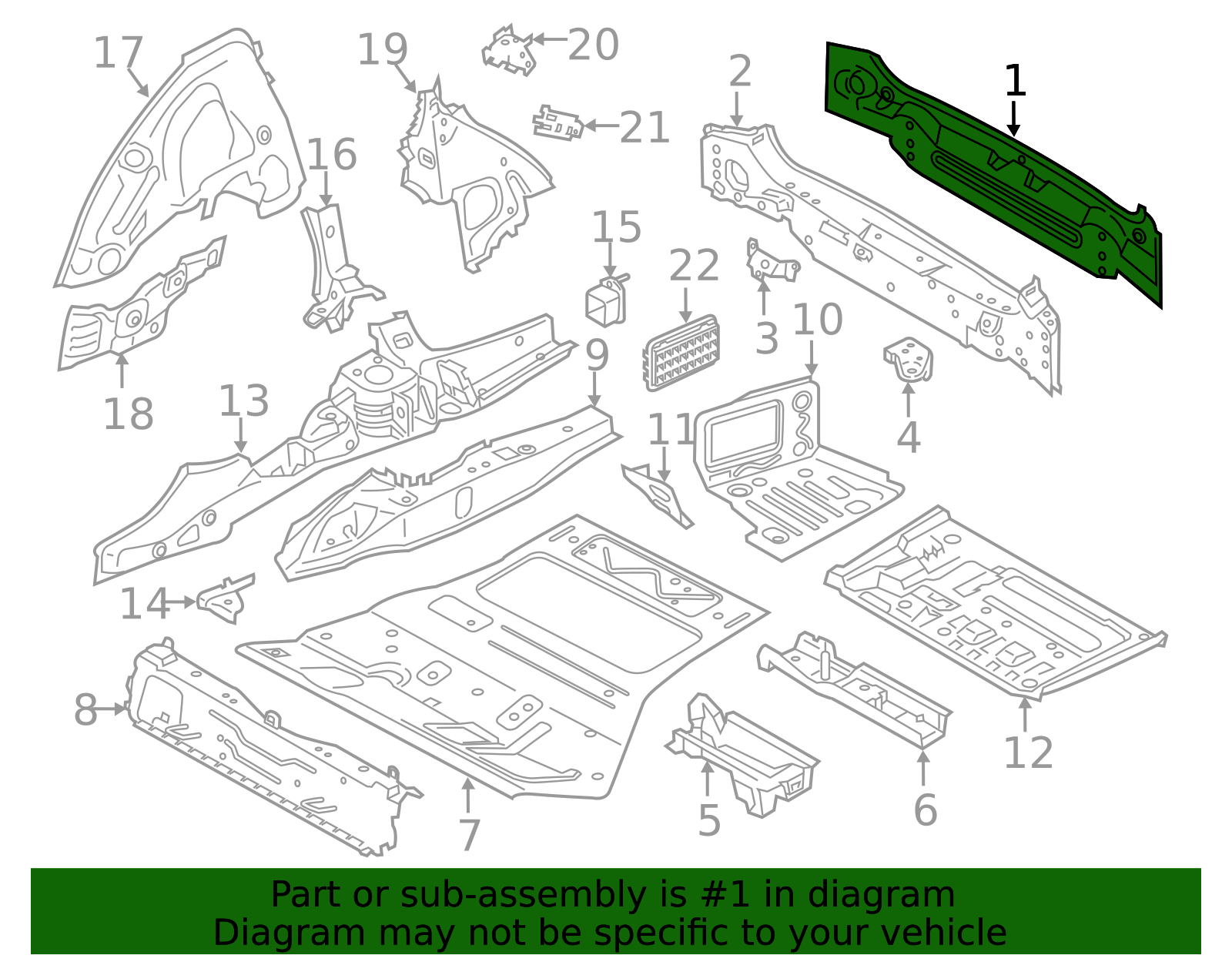 41007493965 - 2018-2024 BMW X3 Rear Body Panel (41-00-7-493-965) | BMW ...