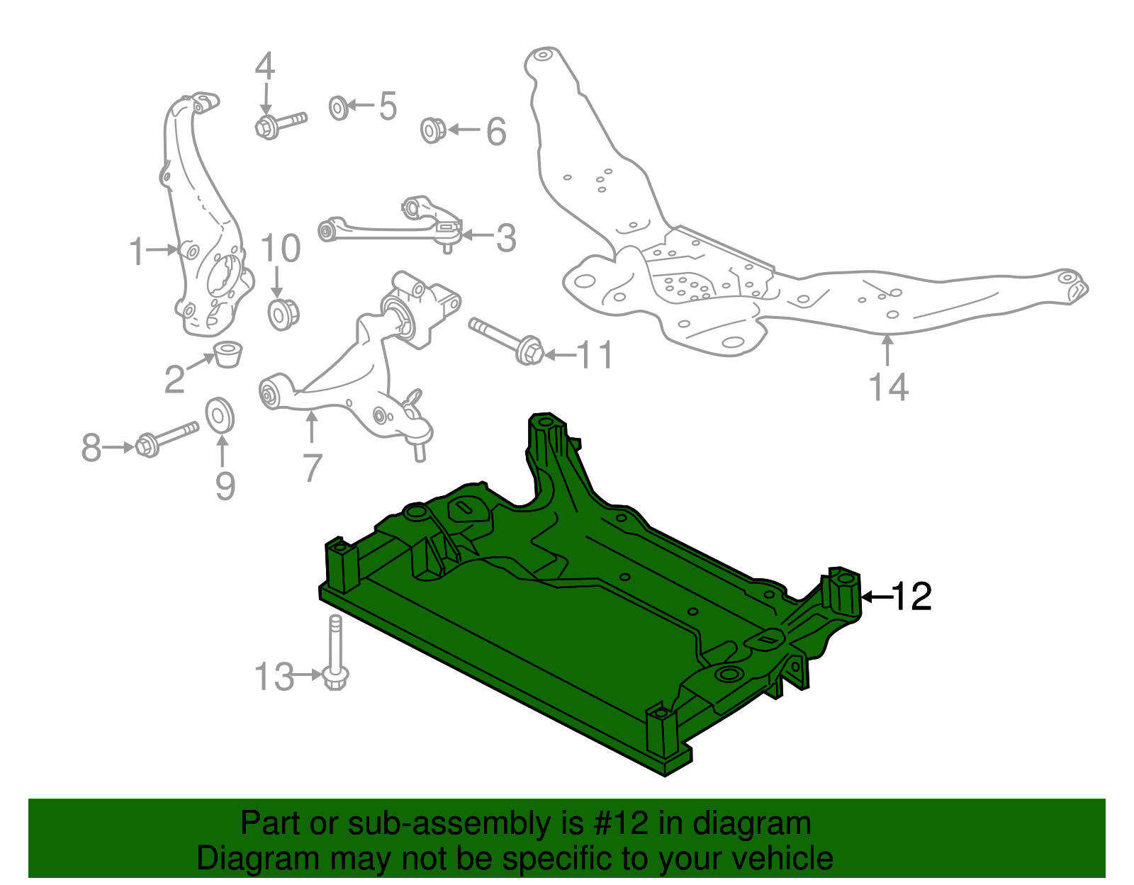 54401-4GE0A - Engine Cradle 2014-2020 Infiniti | Infiniti Wholesale Direct
