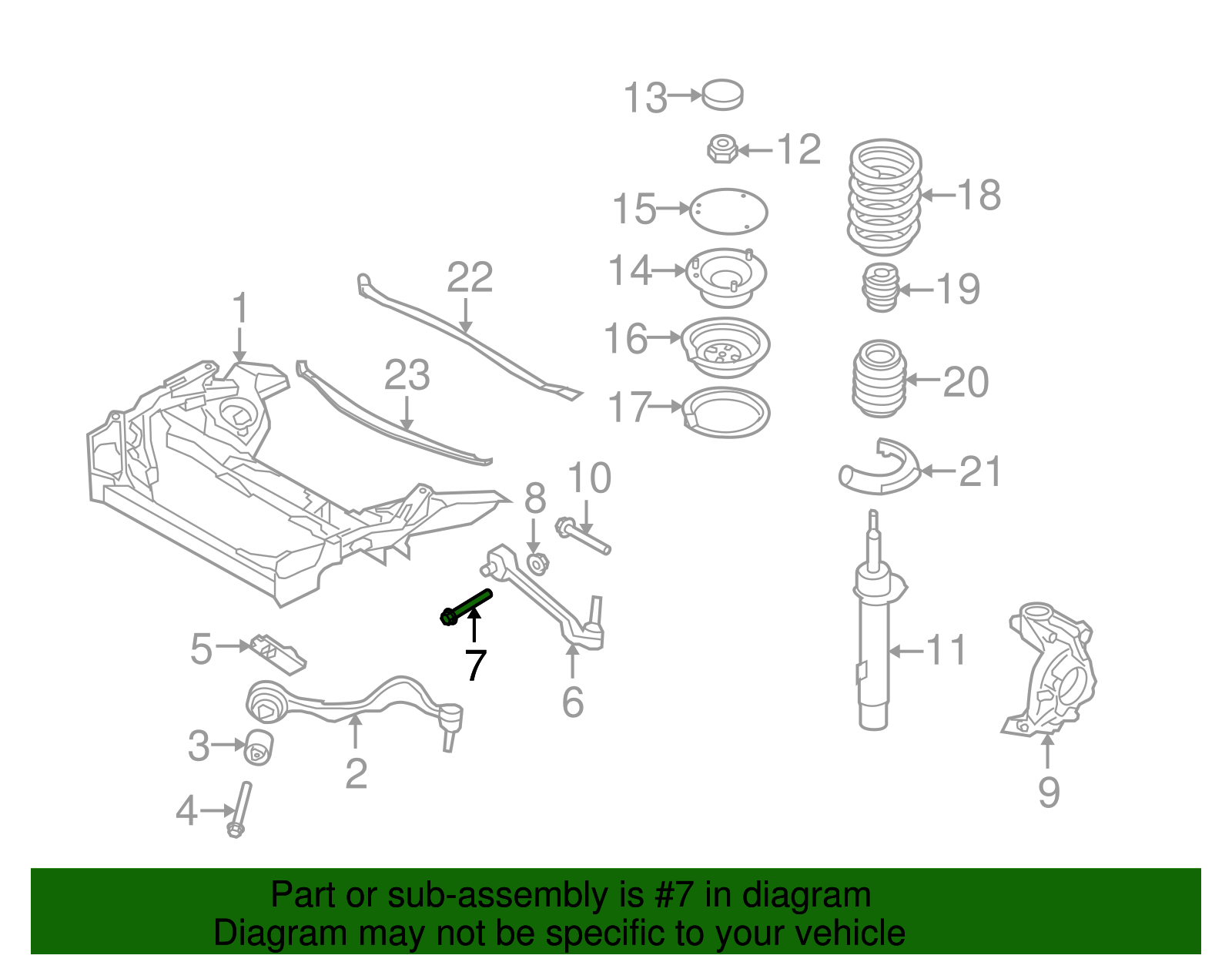 31106763928 - Suspension Control Arm Bolt 2006-2015 BMW | Genuine BMW Parts