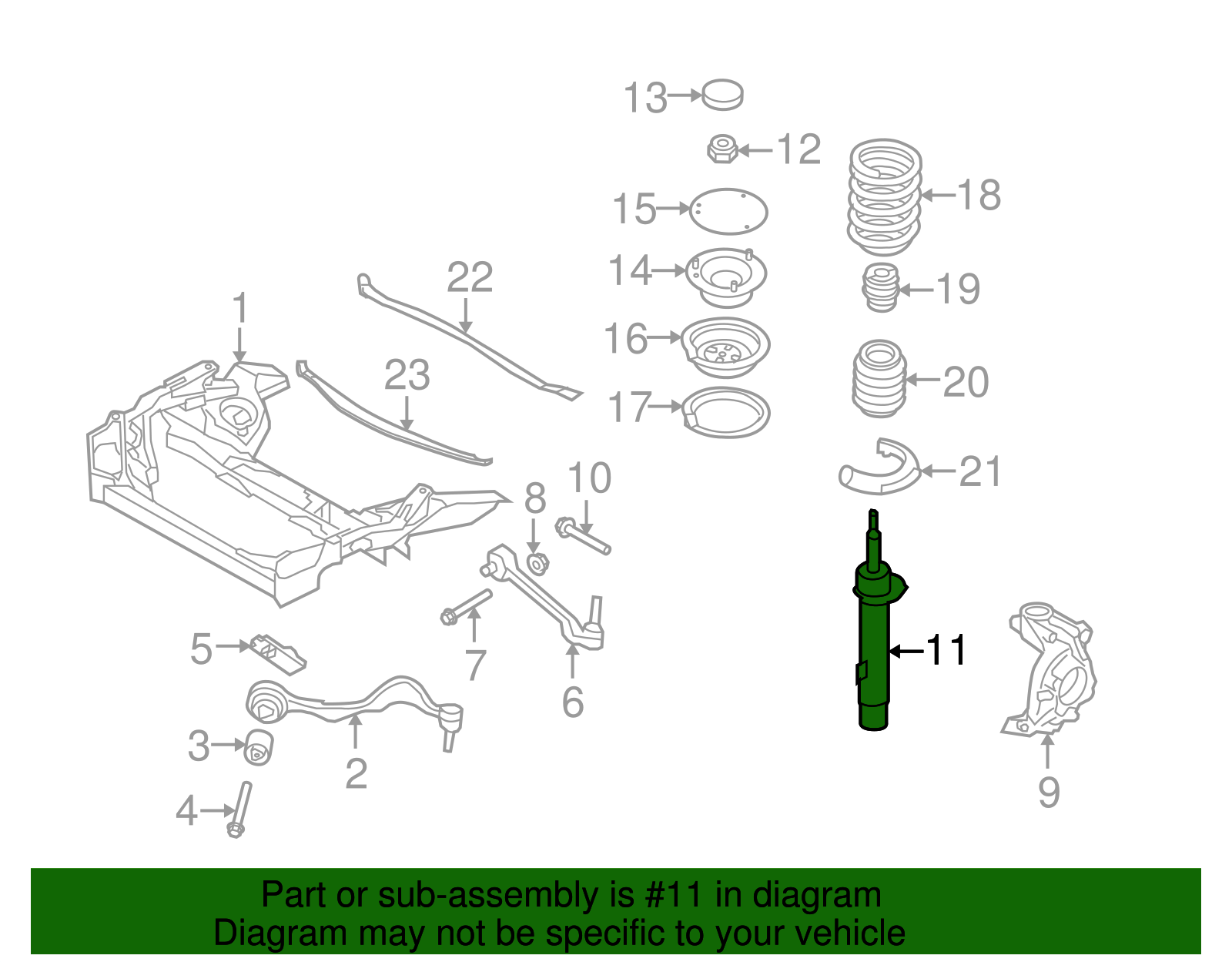 2008-2013 BMW | Strut | 31316786030 | BMW OEM Parts Store