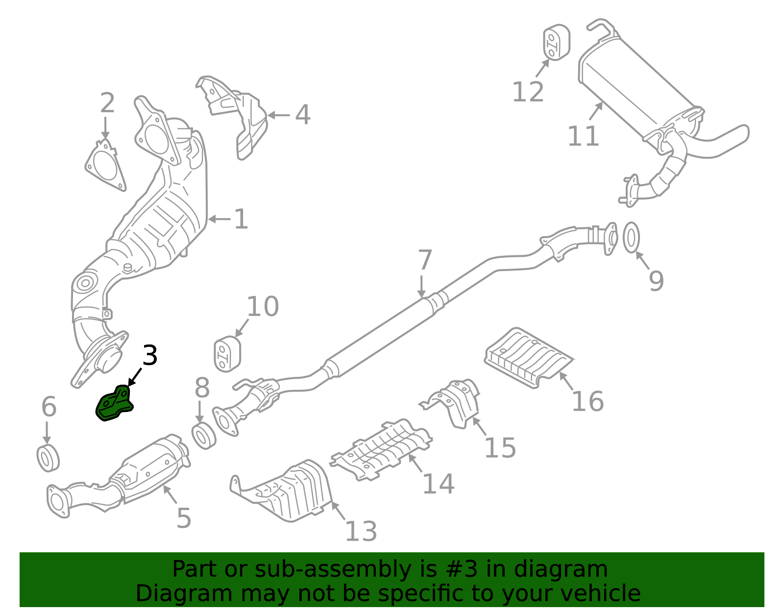 2011-2017 Nissan Juke Catalytic Converter Stay 20817-1KC0B | Nissan RVA