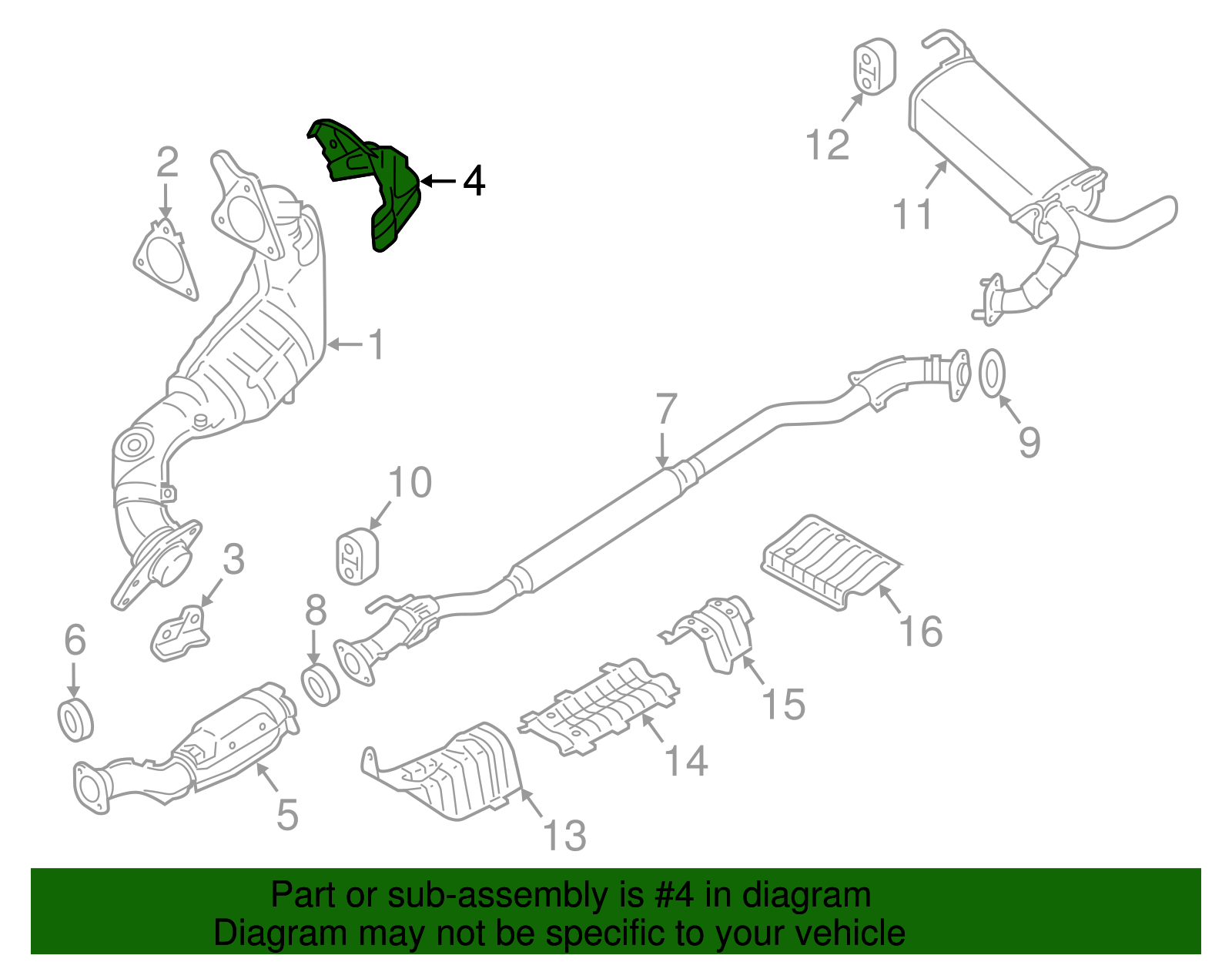2011-2017 Nissan Juke Heat Shield 20850-1KC0A | Scott Evans Nissan Parts
