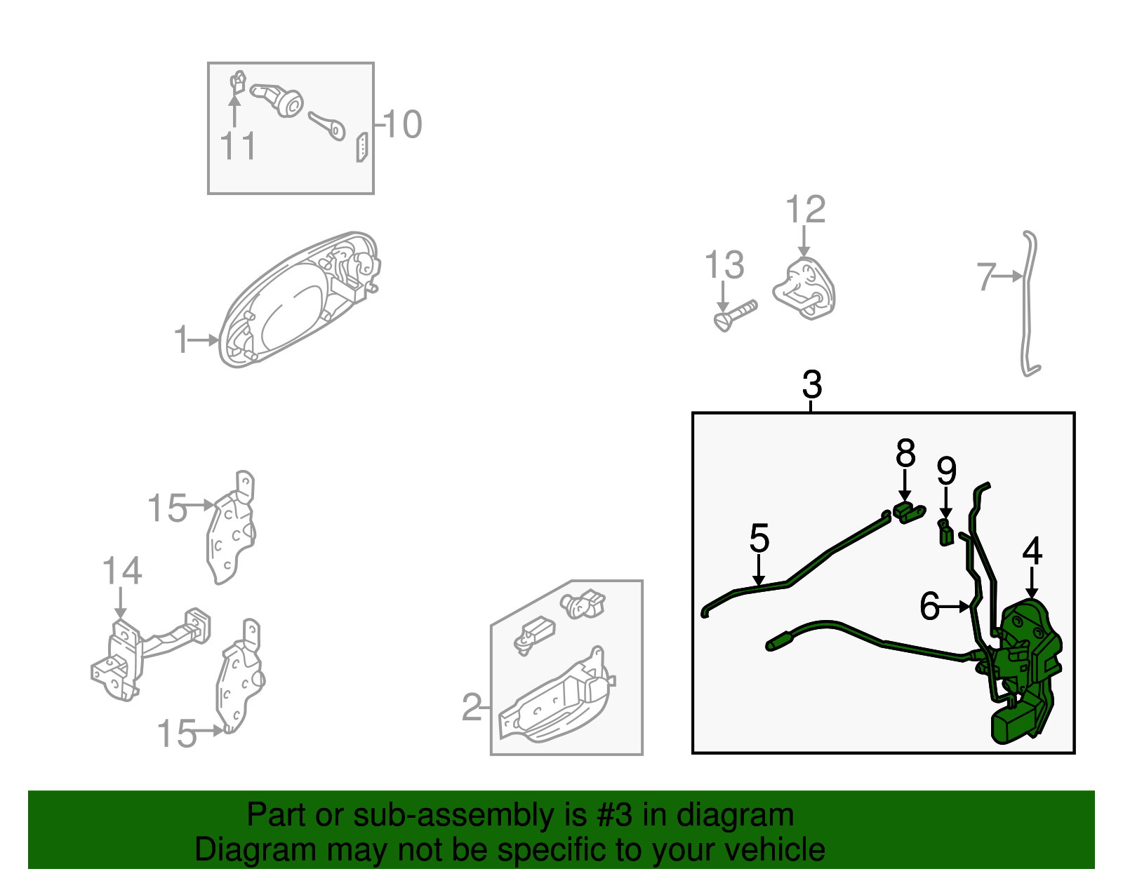 2004 Kia Sedona Lock Assembly 0K53A-58310A | Gary Rome Kia Parts