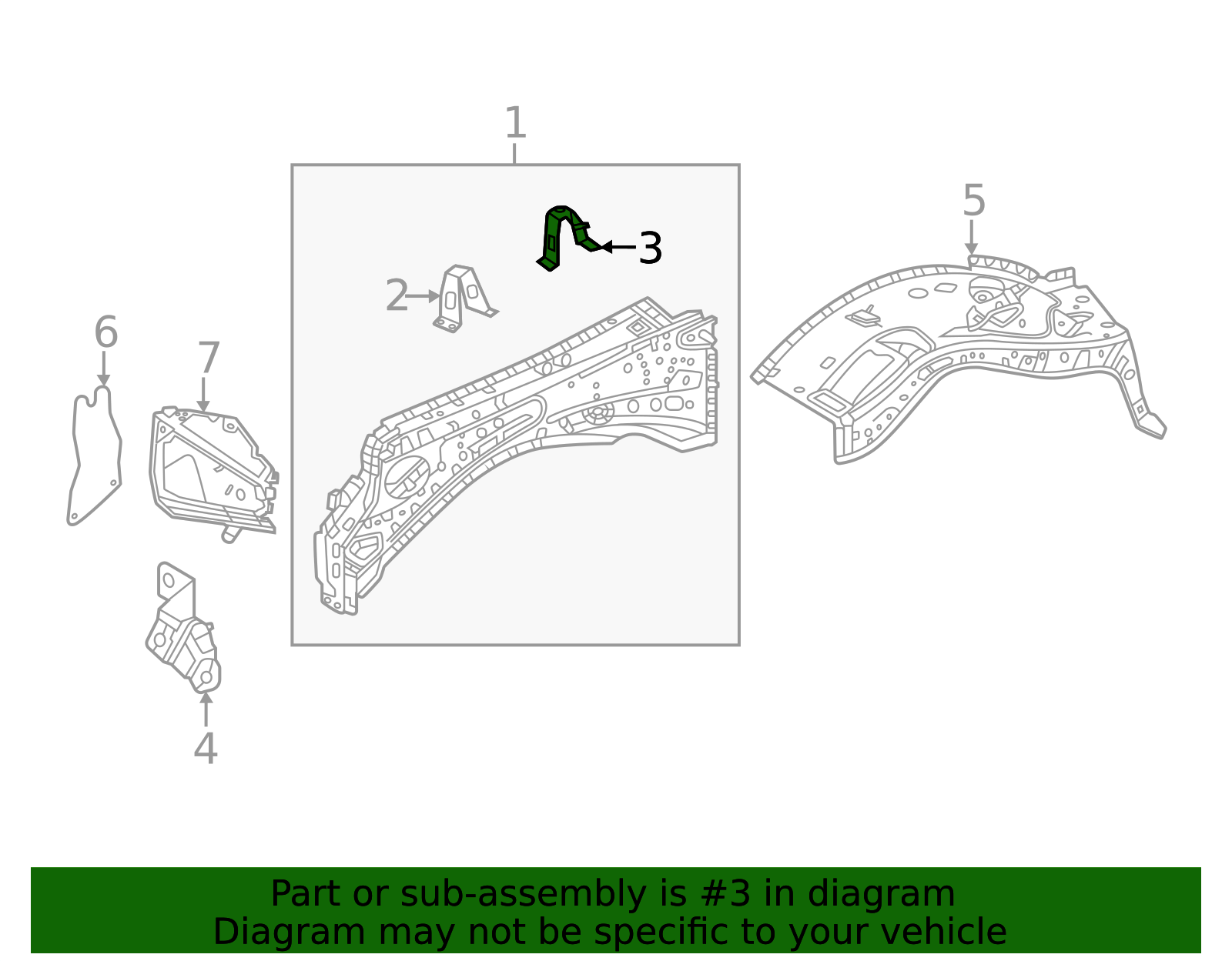 2022-2025 Toyota Apron Assembly Rear Bracket 53745-0C030 | MotorMotor