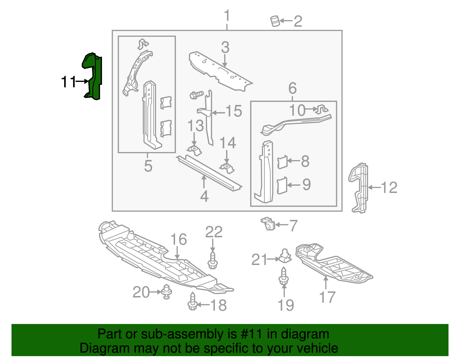 Genuine Toyota Radiator Support Air Deflector (Right) part# 53293-08040 ...