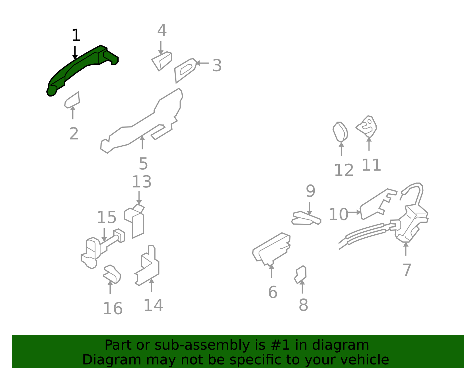 Handle, Outside 82651-3M000 | OEM Parts Online