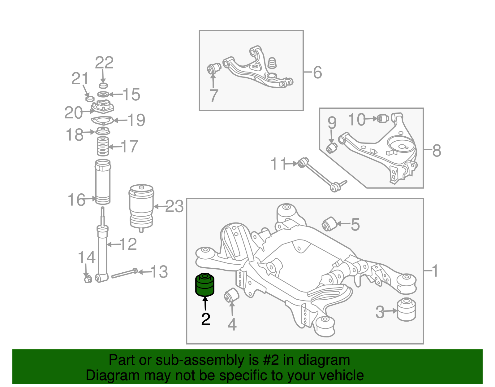 KHC000060 - Suspension Cross-Member Front Bushing 2003-2012 Land Rover ...
