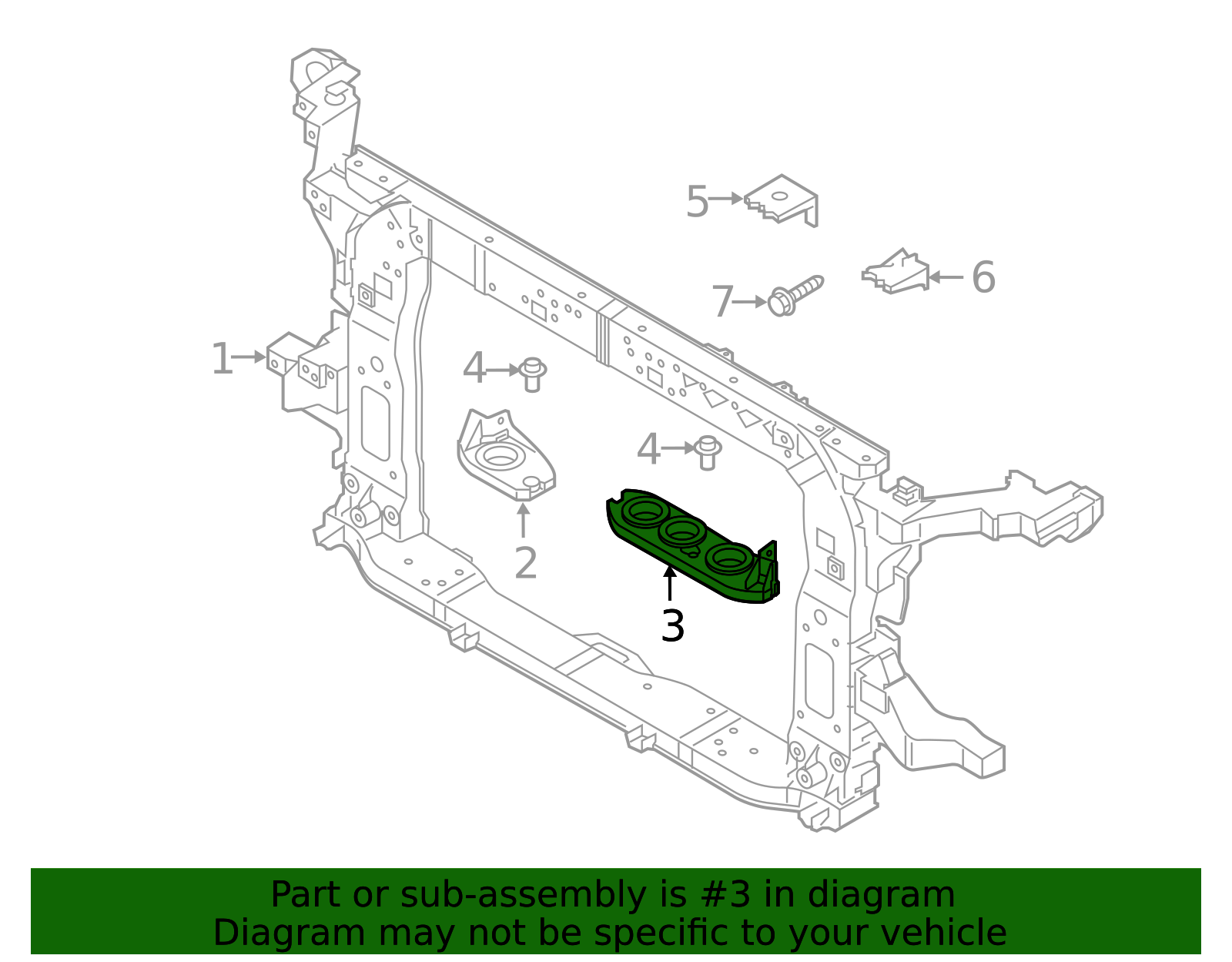 2020-2025 Hyundai Palisade Lower Support 64176-S8000 | MotorMotor