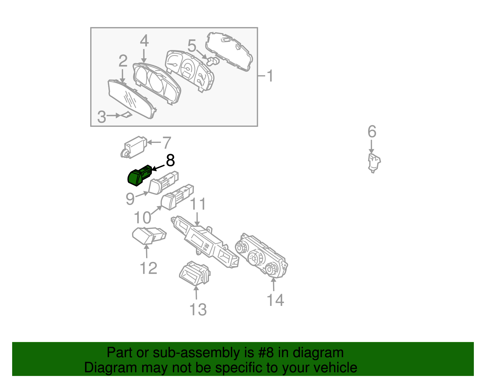 93750-1F200WK - Switch Assembly 2008-2010 Kia Sportage | Kia.Parts Store