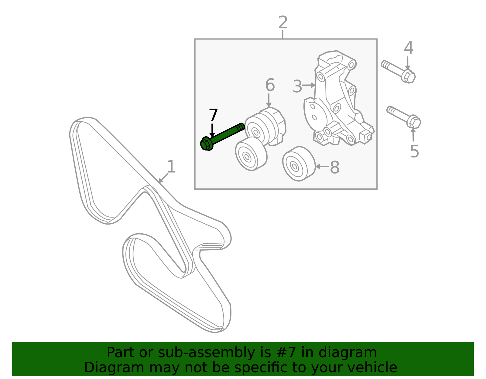 25291-2C000 - Tensioner Mount Bolt 2010-2014 Hyundai Genesis Coupe ...