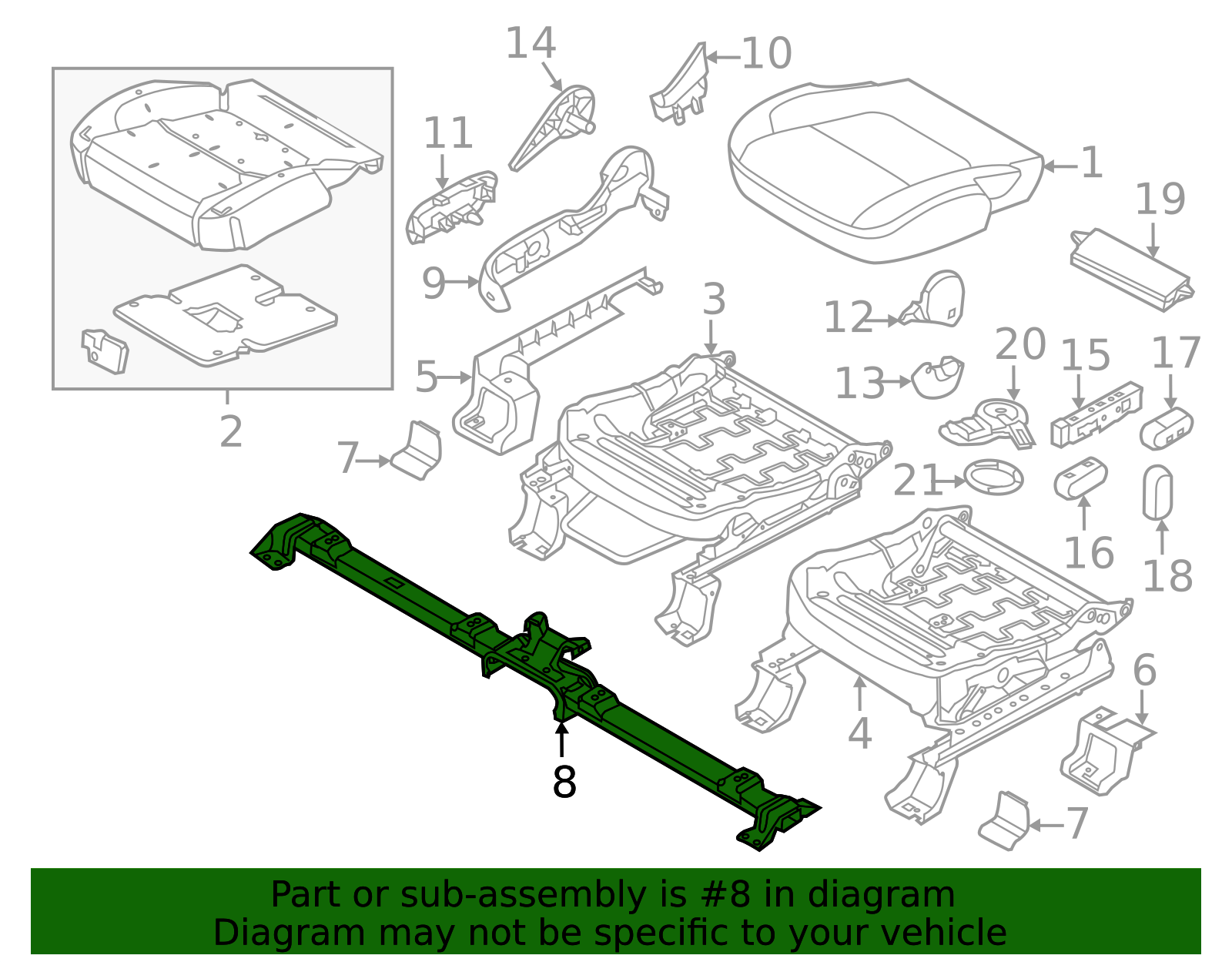 2011-2015 Ford Seat Cross-Member BB5Z-7810672-B | QuirkParts