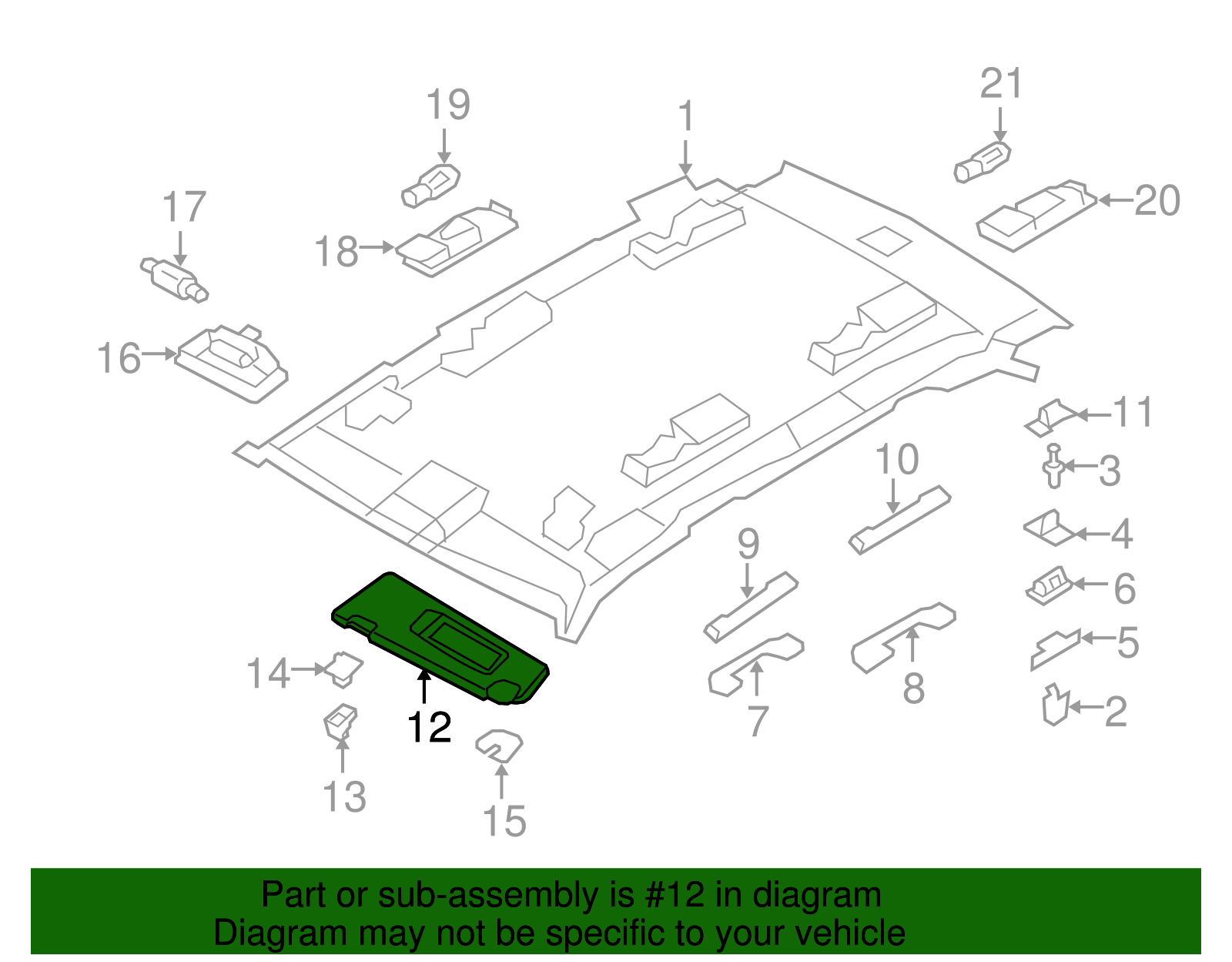 2007-2013 BMW Sun-Visor 51-16-7-278-613 | BMW OEM Parts