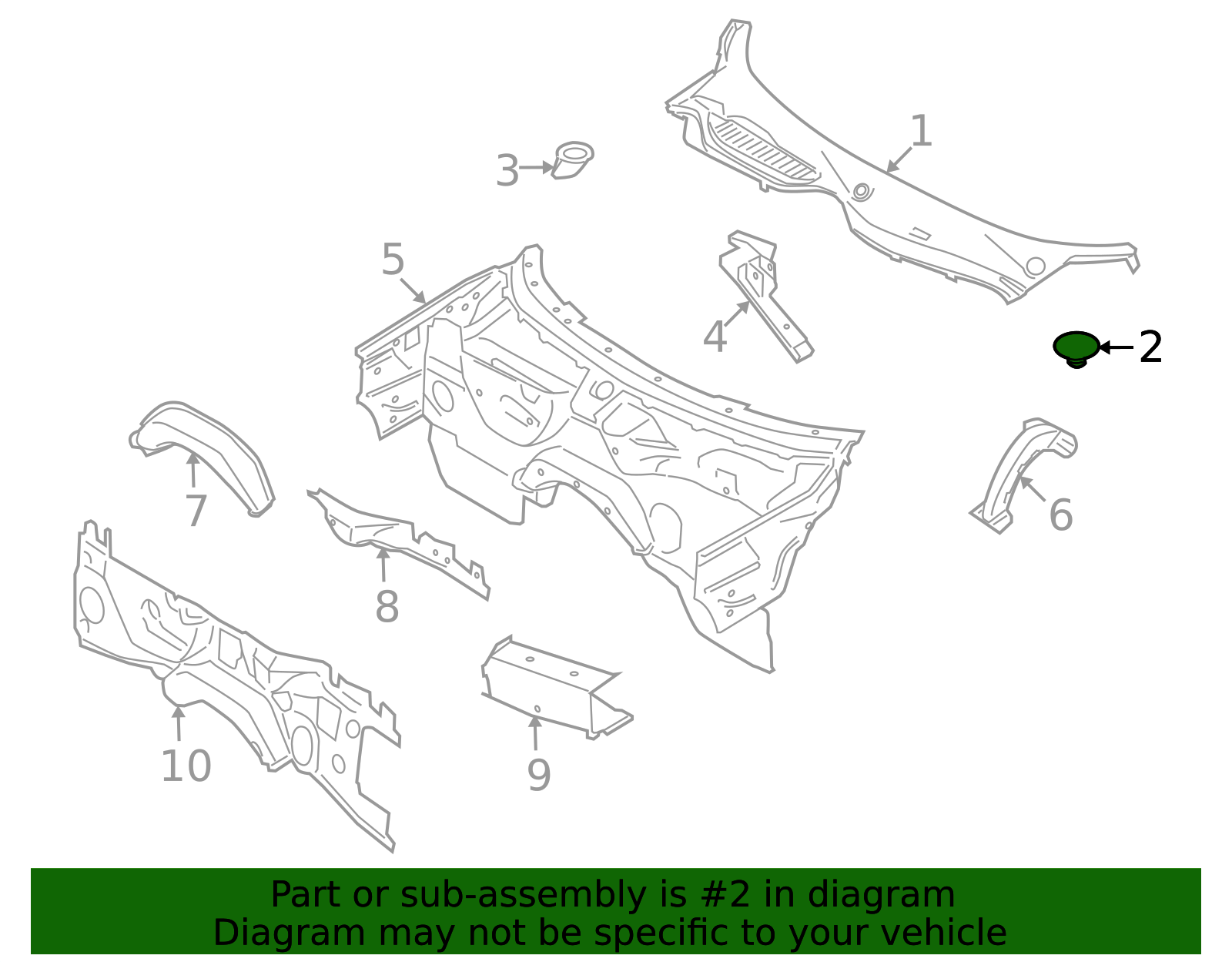 51488114499 - 2009-2025 BMW Cowl Grille Plug (51-48-8-114-499) | BMW of ...