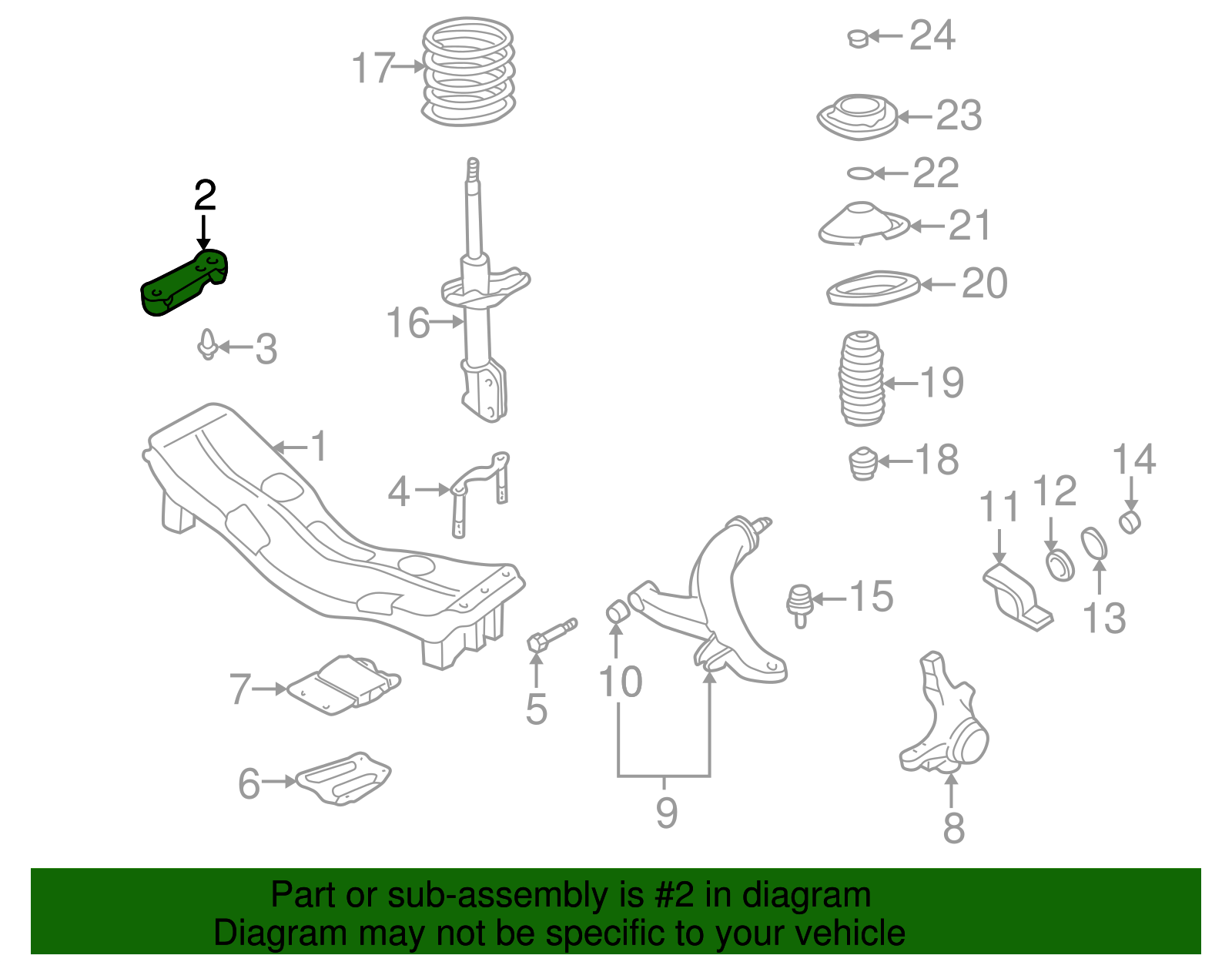 Genuine OEM Engine Cradle Adapter Part# 20511AE000 Fits 1996-2008 ...