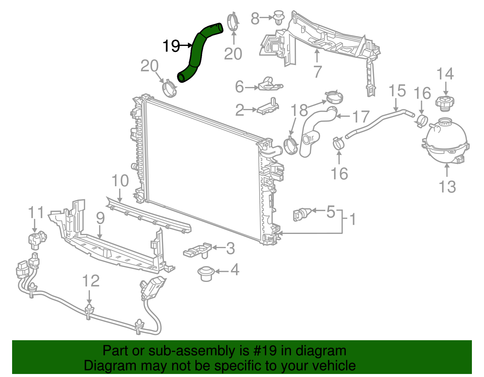 2016-2025 Chevrolet Hose (Replaces Part Number 23416973) 85135098 GM ...