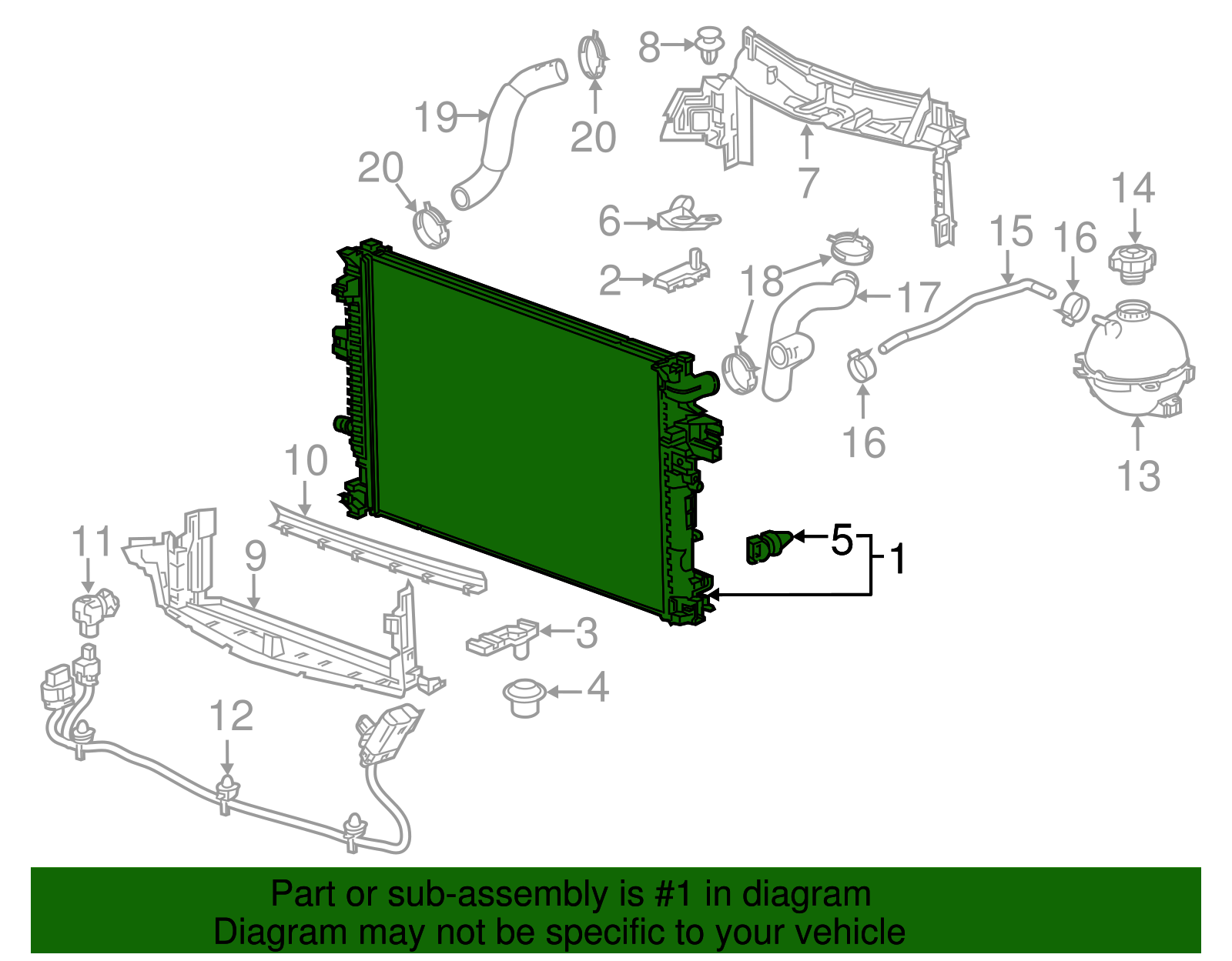 84493651 - 2019-2025 Chevrolet Malibu - Engine Radiator | Partners Chevy