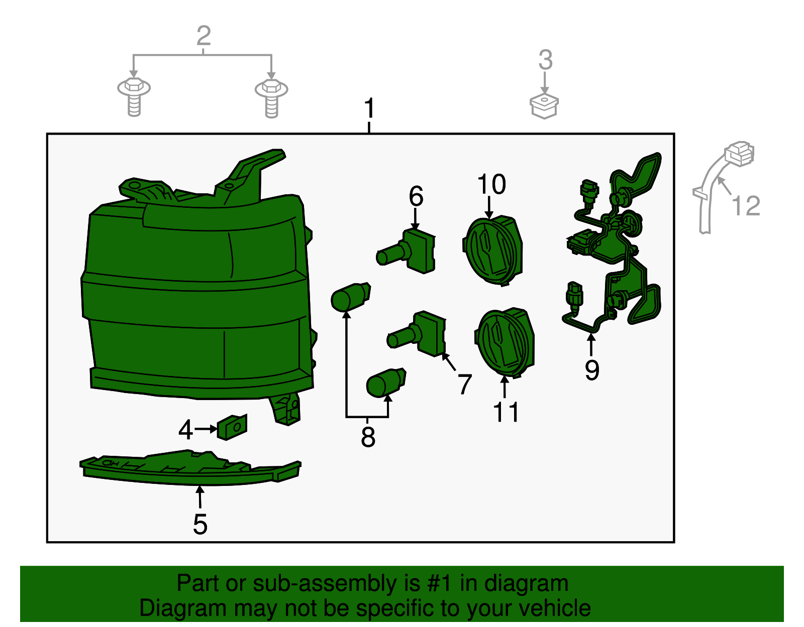 2015-2019 Chevrolet Primed Driver Side Headlamp Kit 84388596 GM ...