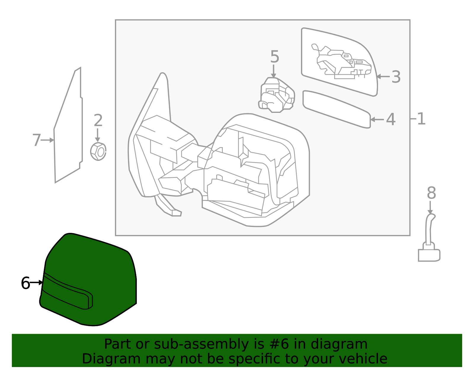 2022-2024 Nissan Mirror Cover 96374-EZ91A | QuirkParts