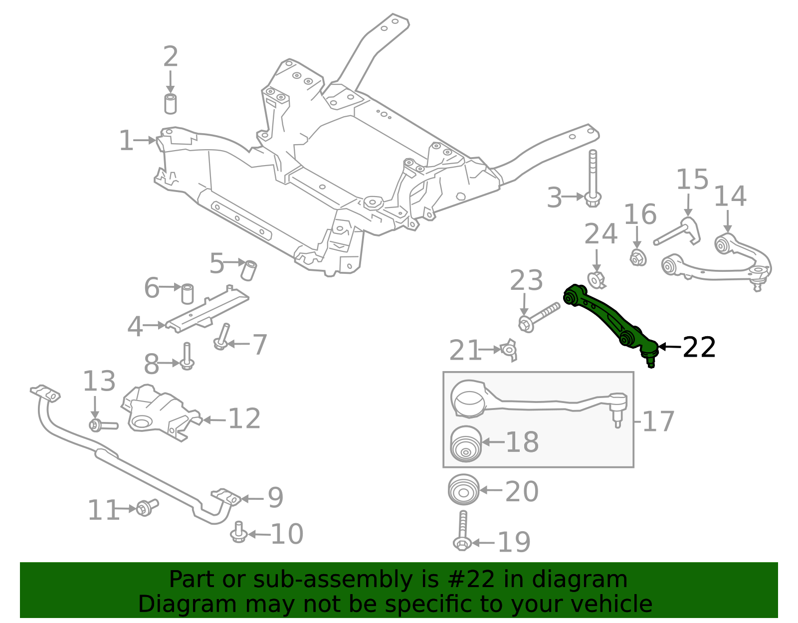 Genuine Rear Lower Control Arm for 2018-2022 Land Rover | Land Rover ...