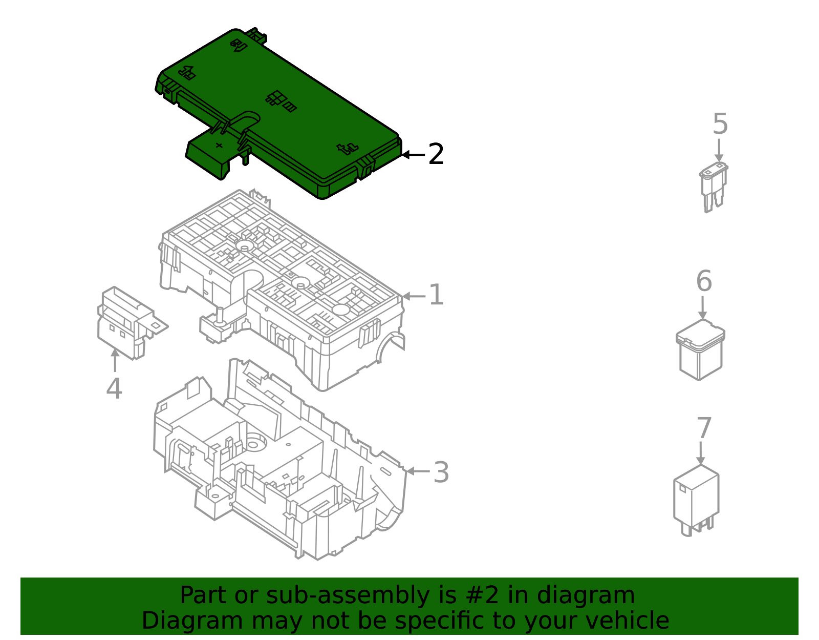 Genuine OEM Ford Part - Fuse And Relay Center Cover MB3Z-14A003-A ...