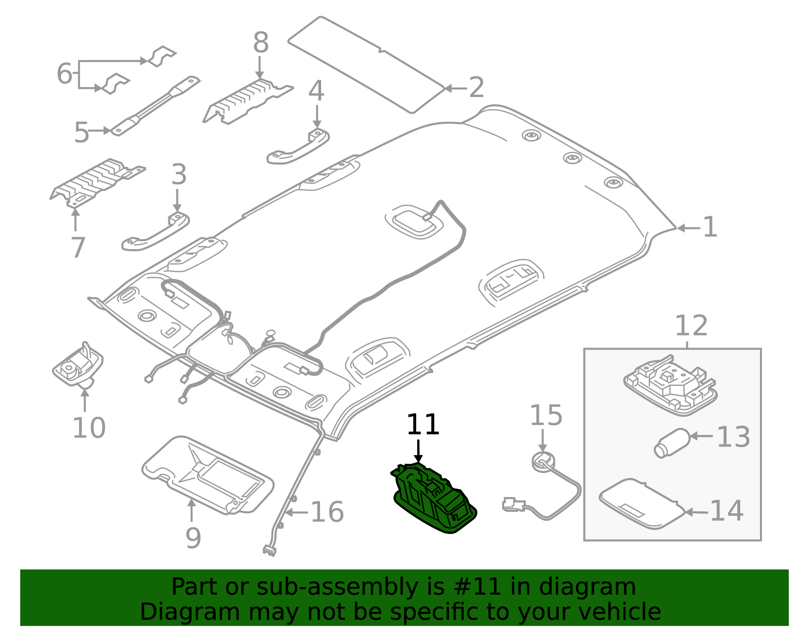 2021-2025 Hyundai Venue Vanity Lamp 92890-AA000-MMH | MotorMotor