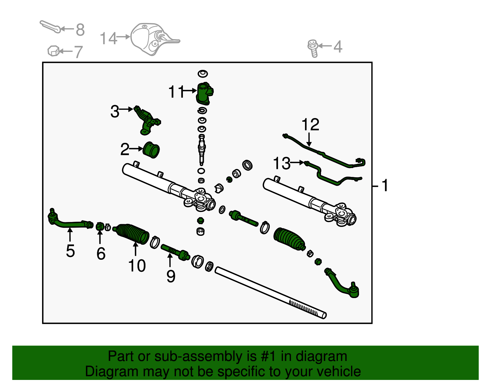 2011-2013 Kia Sorento Steering Gear 57700-0W100 | OEM Parts Online