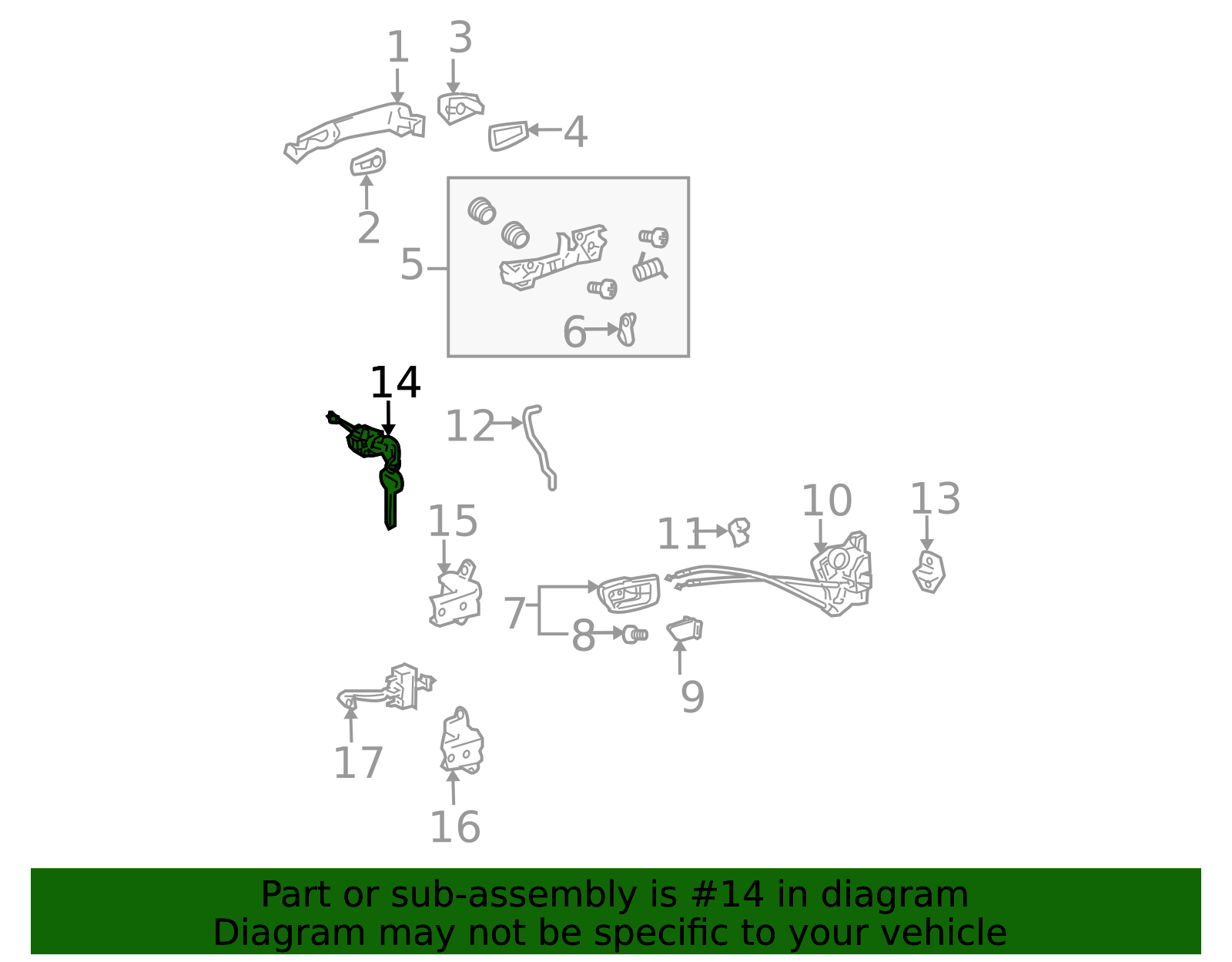 2003-2010 Toyota Door Lock Cylinder 69051-02090 | OEM Parts Online