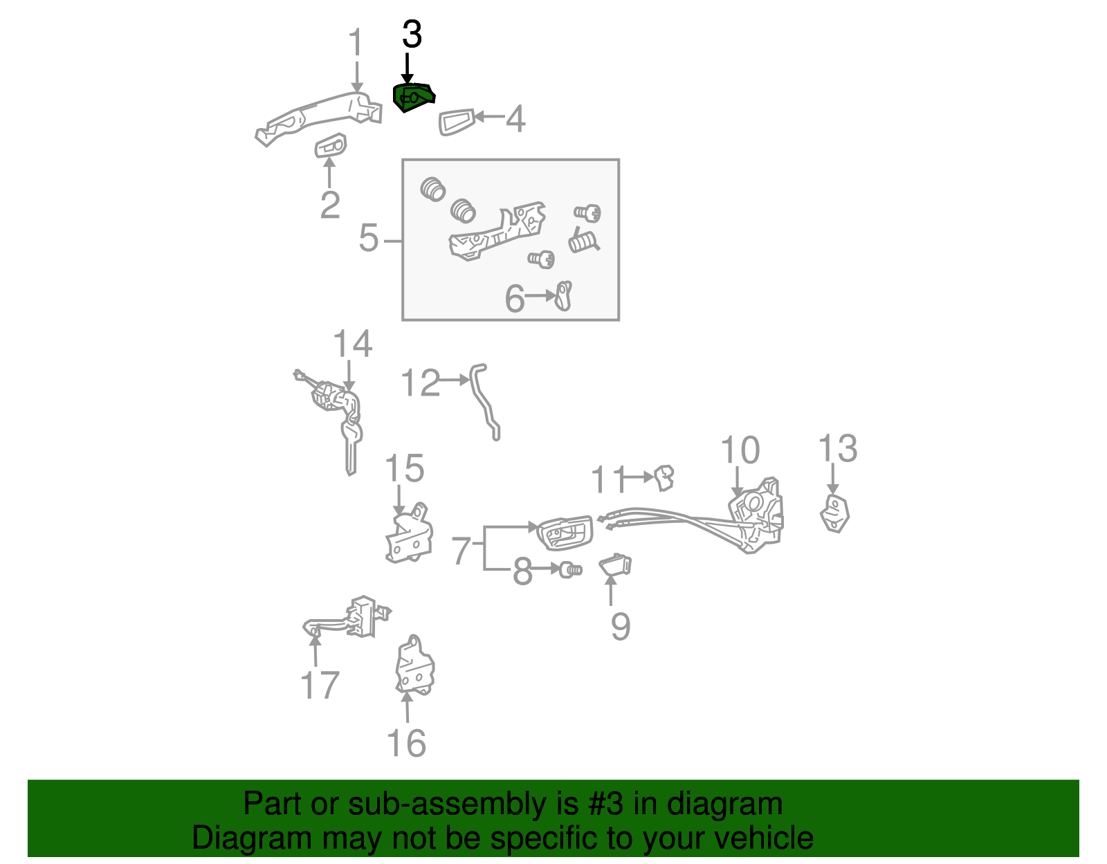 69217-AE020-G3 - Handle Cover - 2005-2010 Toyota | Nucar Toyota of ...