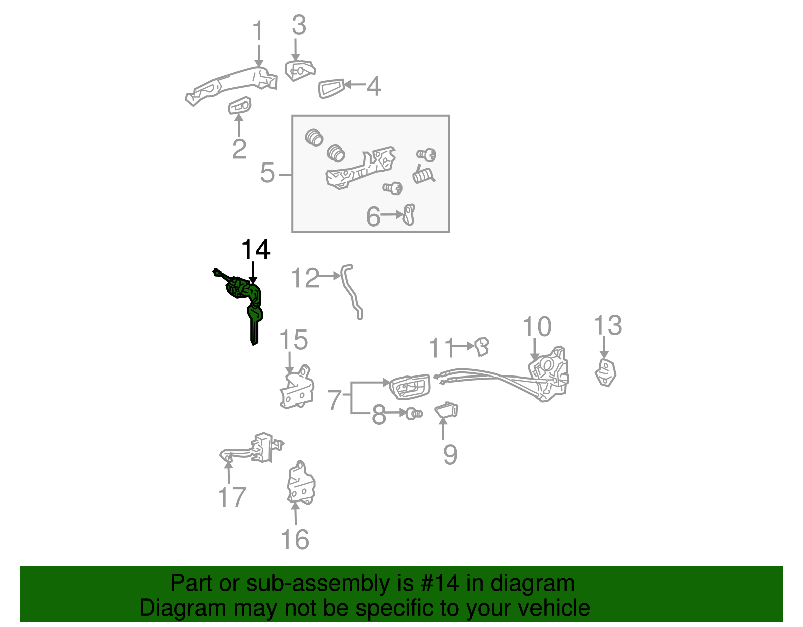 2003-2010 Toyota Lock Cylinder 69052-02080 | Toyota Parts Center