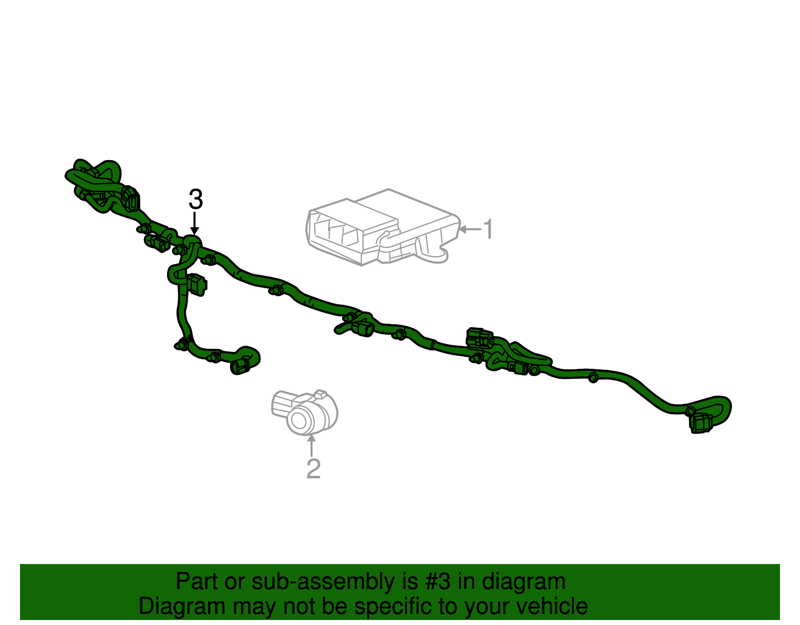 2020-2021 Cadillac XT5 Front Object Alarm Sensor Wiring Harness ...
