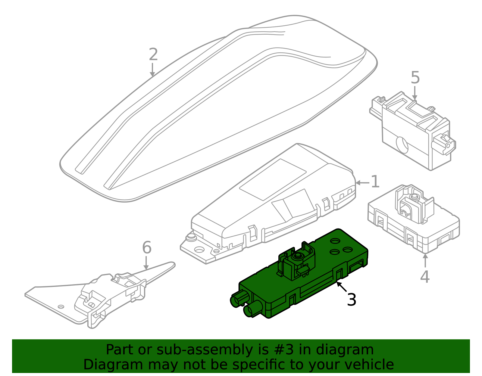 2023-2025 BMW Radio Antenna Assembly 65-20-5-A5F-0A2 | BMW Parts Online Hub