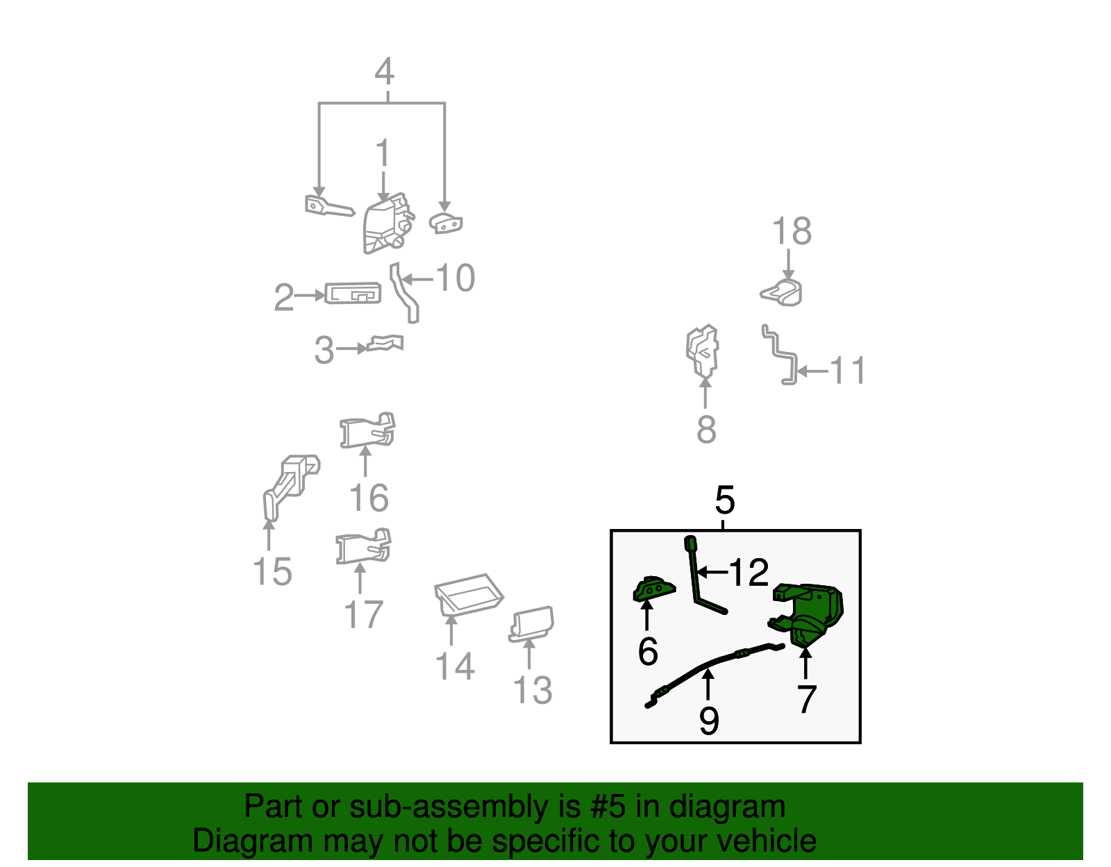 2008-2016 Ford Door Latch Assembly BC3Z-25219A64-AA | OEM Parts Online