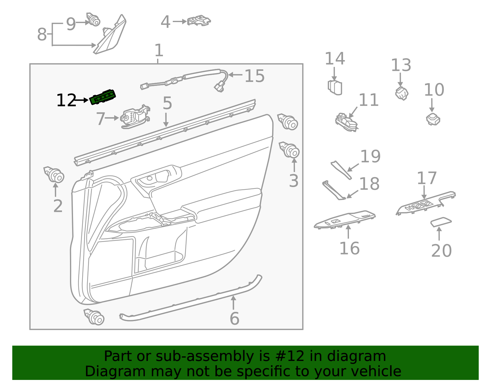 84927-76020 - High-Quality Seat Memory Switch for 2011-2017 Lexus ...