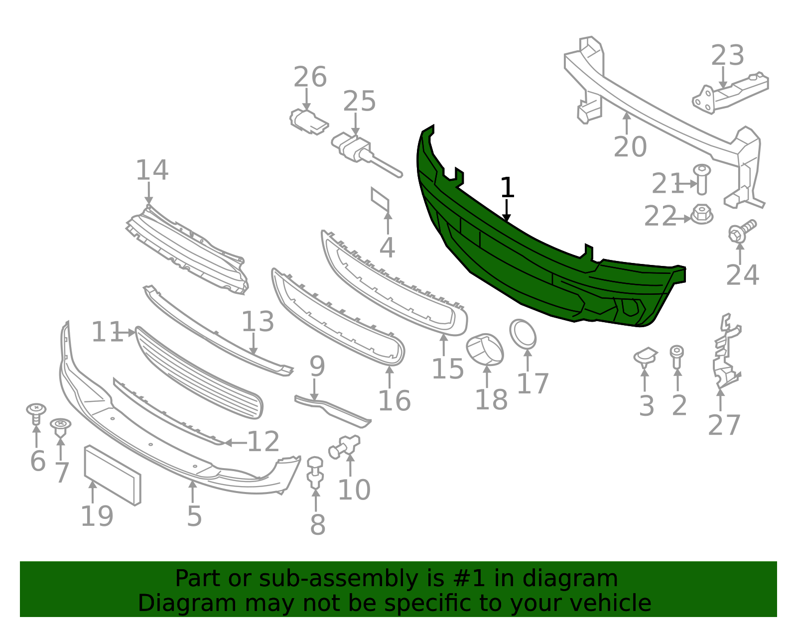 2011-2015 Mini Cooper Bumper Cover 51-11-7-268-746 | BMW Mini Parts ...