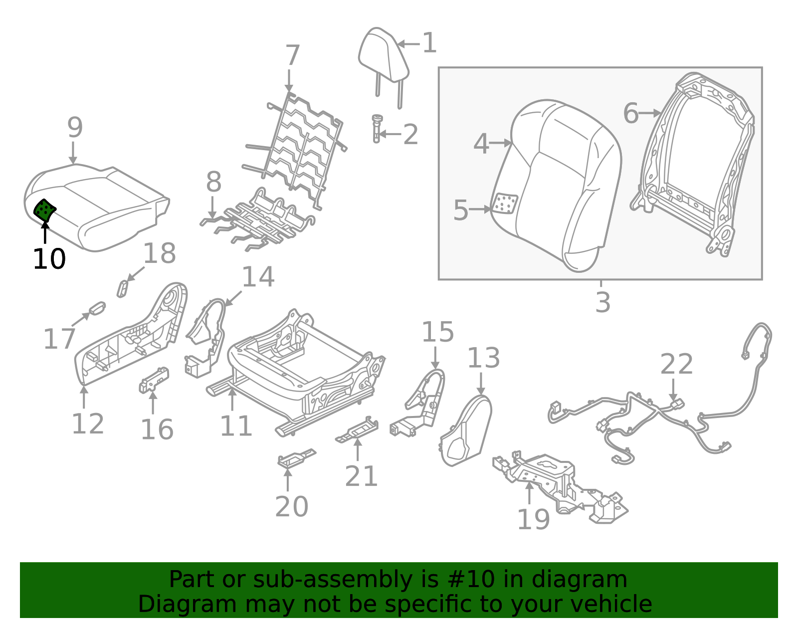 89307-6RA2A - Seat Cushion Pad 2021-2025 Nissan Rogue | Official Nissan ...