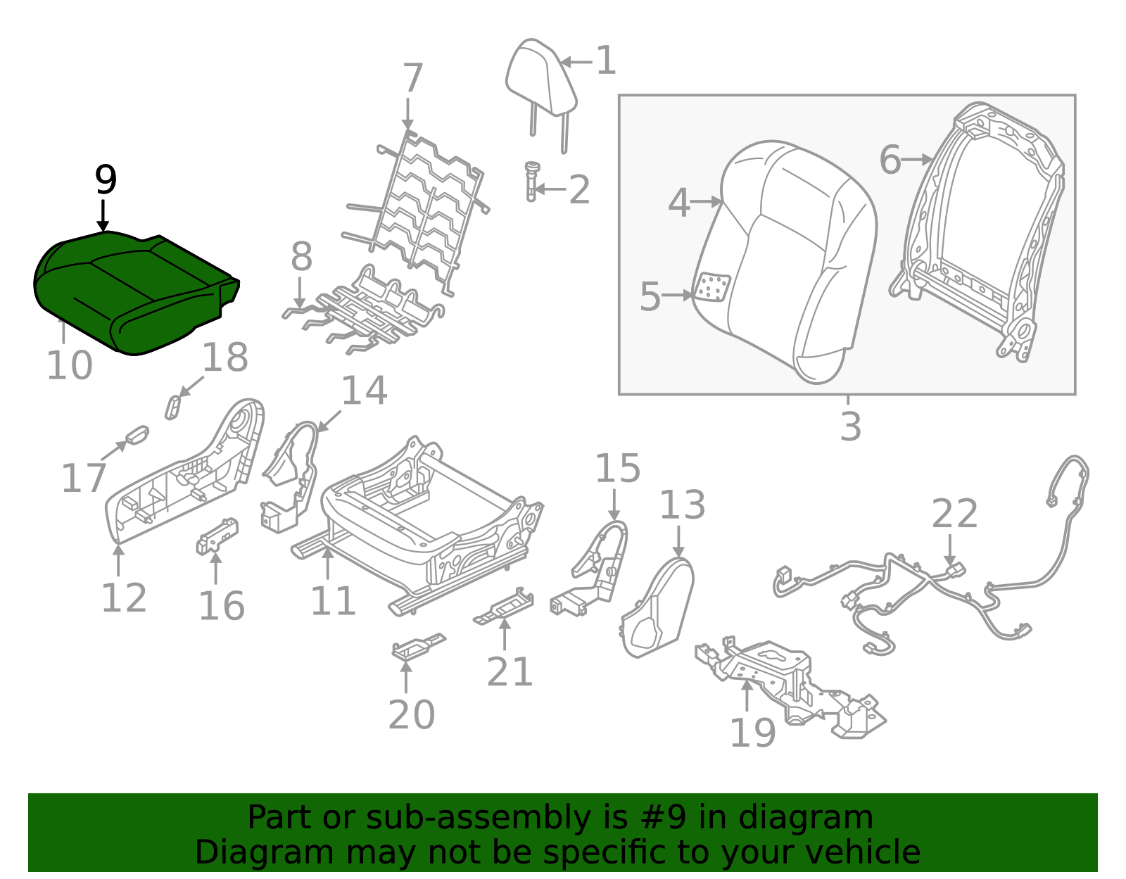2023-2025 Nissan Rogue Cushion Cover 87320-6RA1C | Nissan Parts Central