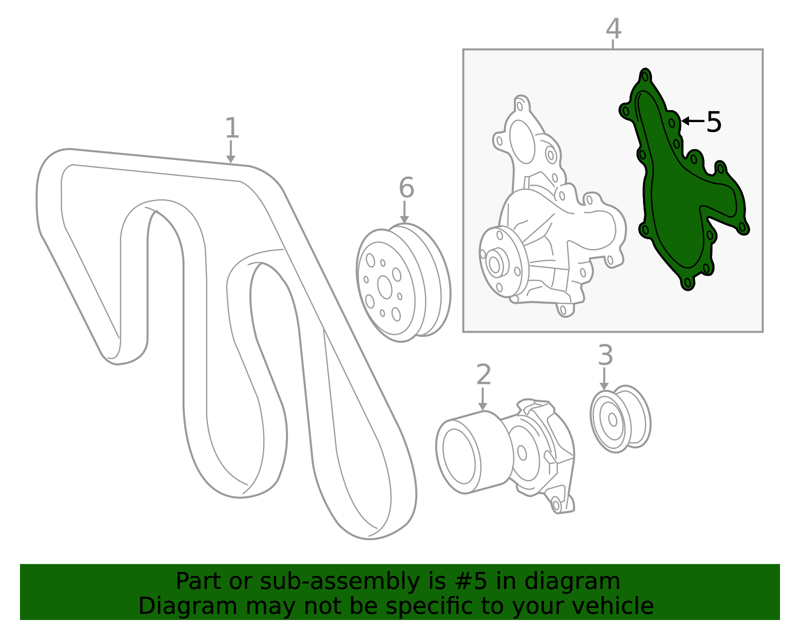 16271-0S010 - Water Pump Assembly Gasket - 2010-2019 Toyota | Toyota ...