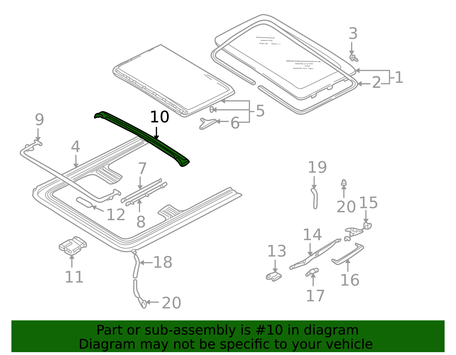 8D0-877-633-C - Drip Channel 1999-2015 Volkswagen | Wolfsburg Parts Direct