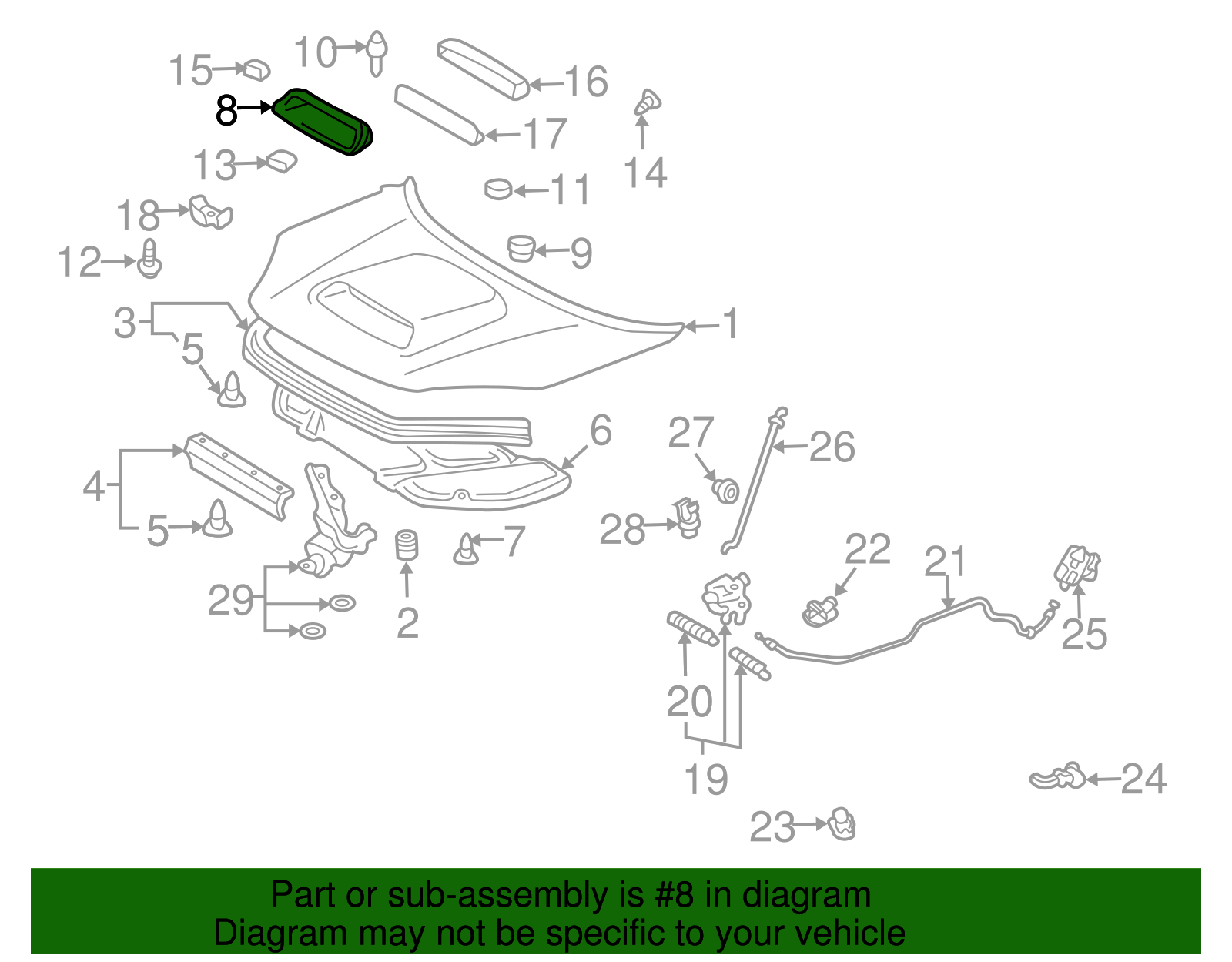 Genuine Toyota 4Runner Hood Bulge Insert 76181-35901 | Frontier Toyota
